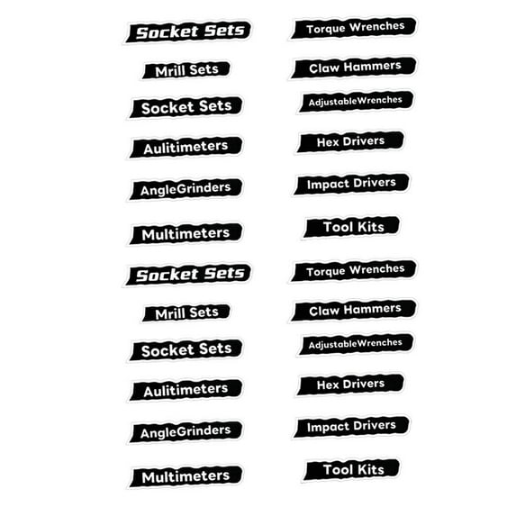24 Pack Magnetic Toolbox Labels,Tool Box Labels,Magnetic General Tool ...