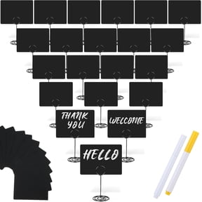 Food Label Holders and Table Number Stands for Buffets and Events