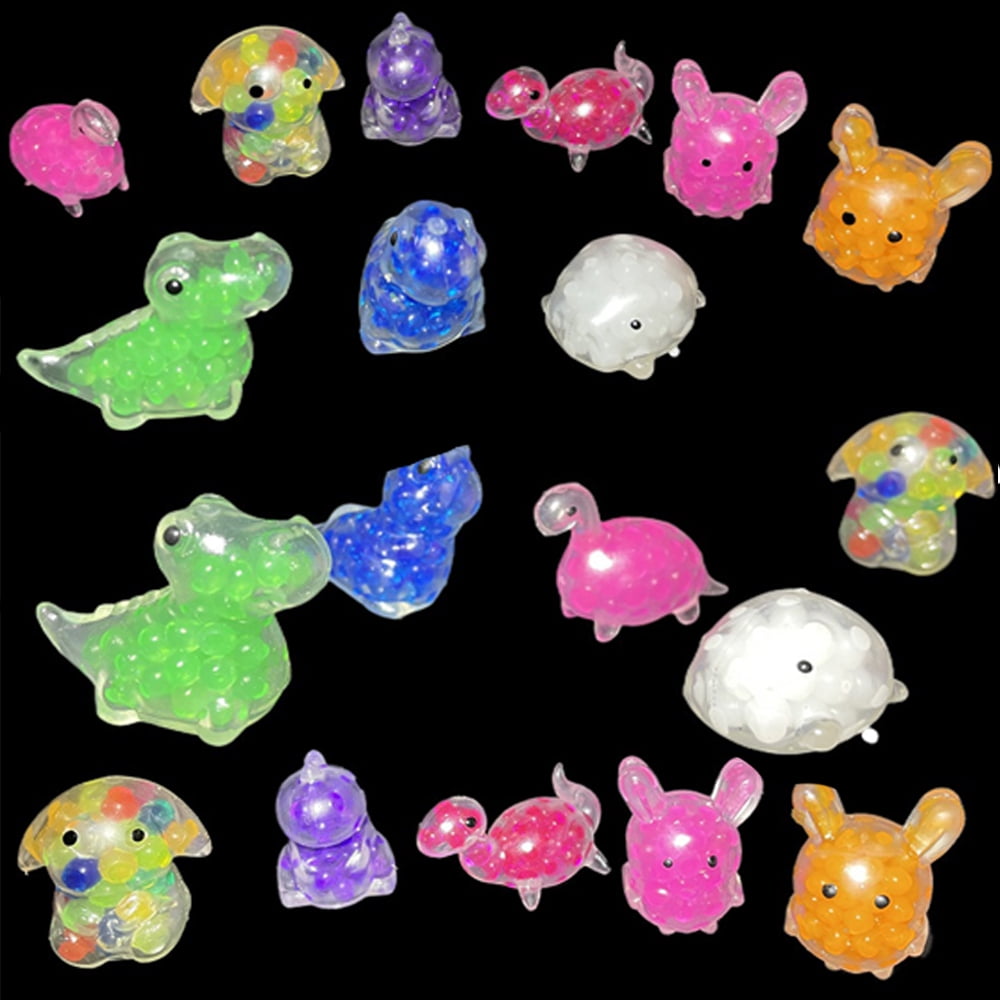 (24 Pack) Mini Dinosaur Squishy Figures Party Favors Mesh Balls Stress ...