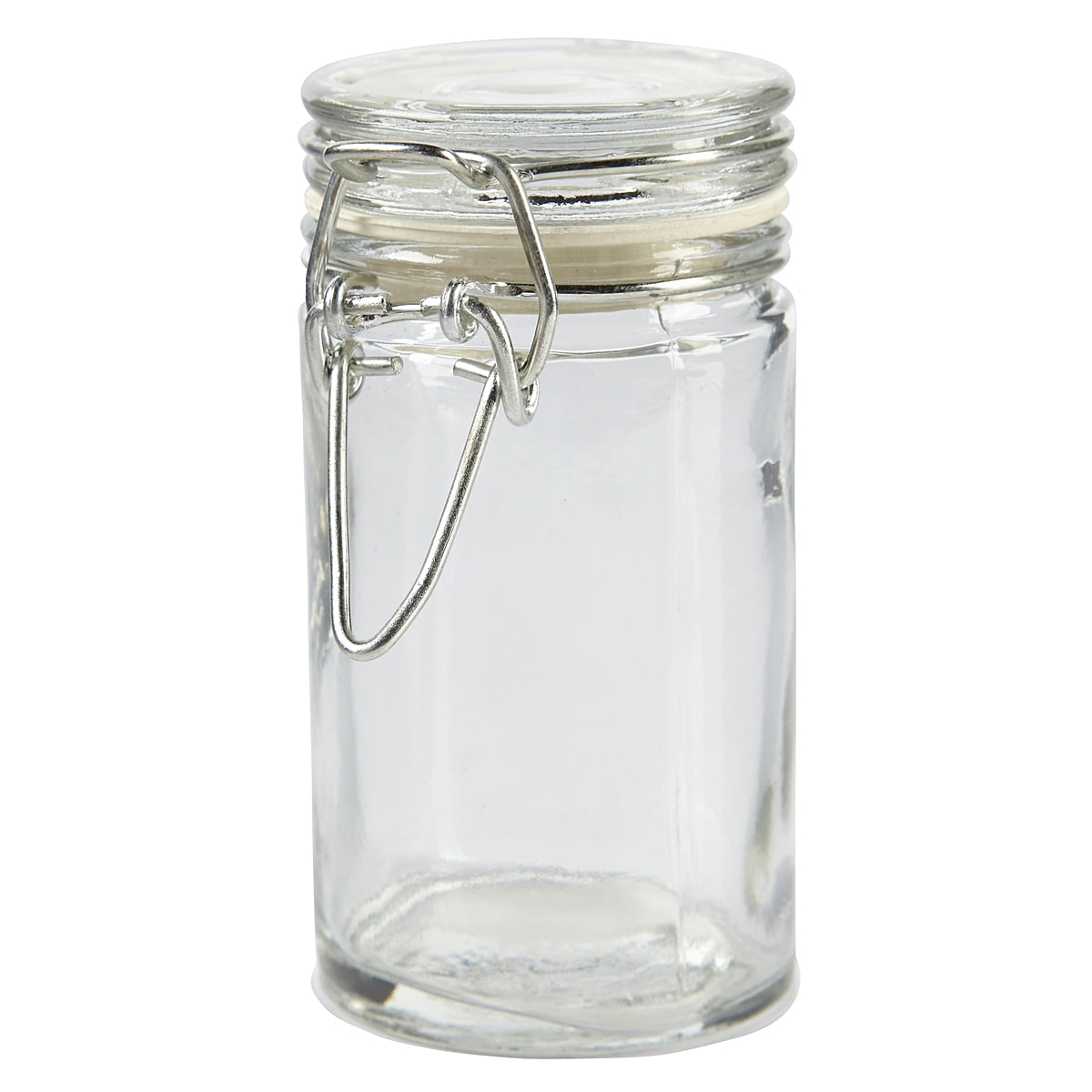 Ashland 3.25" Mini Glass Round Jar with Latch - Glass Storage Container ...