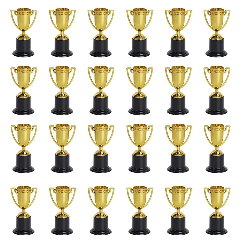 24 Pack Mini Gold Award Trophy Cup for Kids Plastic Trophies - Walmart.com
