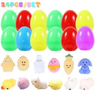 Forzero 12Pcs Plastic Colorful Open Easter Eggs Assorted Colors Holiday ...