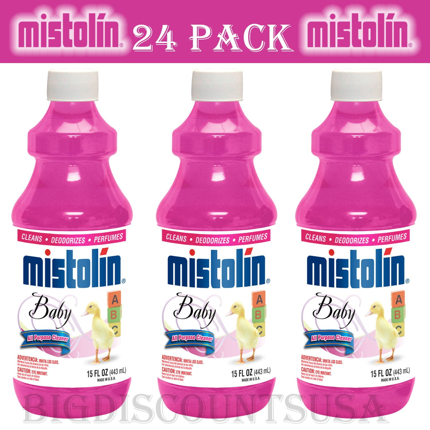 24 Pack Mistolin General All Purpose Cleaning Solution Kit Baby Scent ...