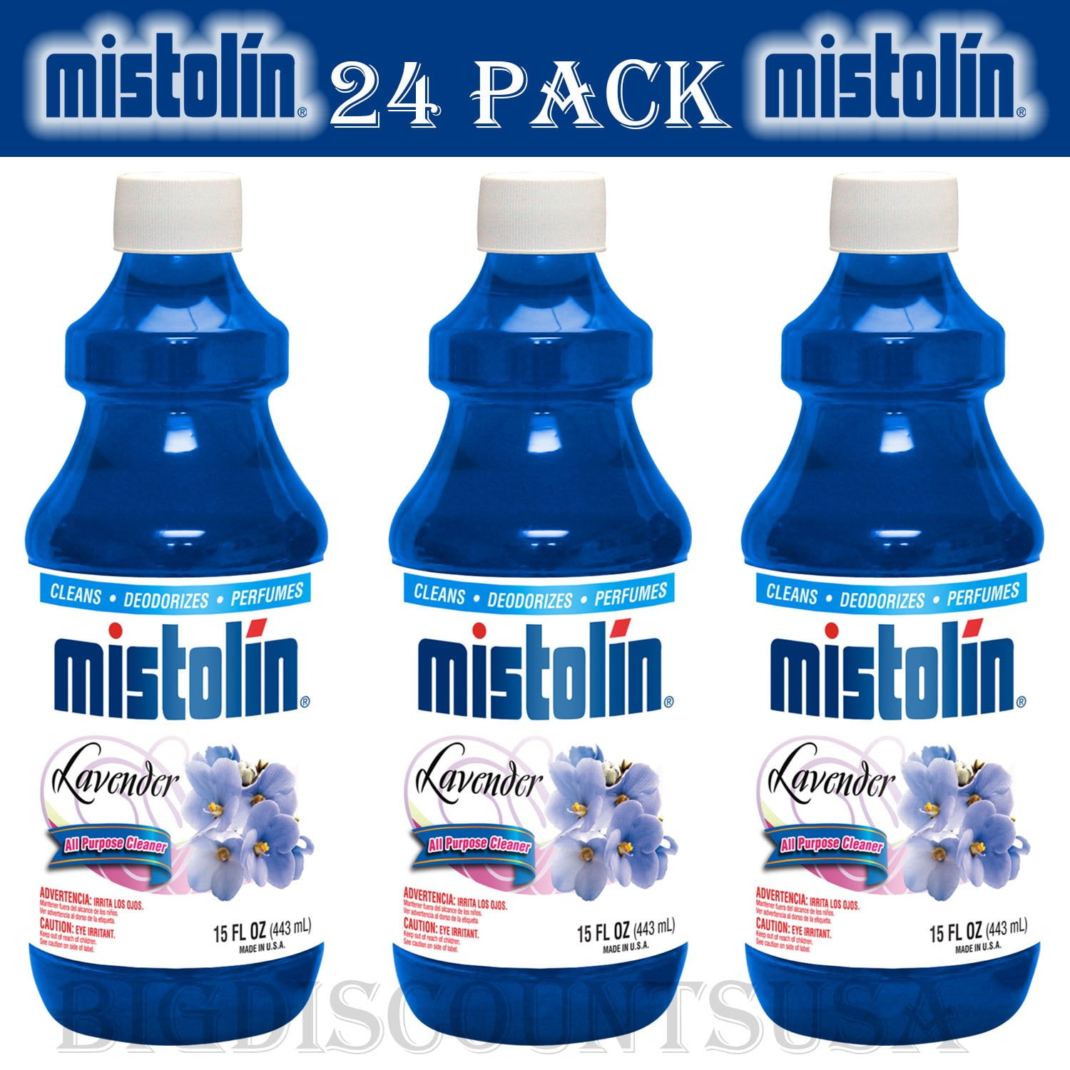 24 Pack Mistolin General All Purpose Cleaning Solution Kit Lavender ...