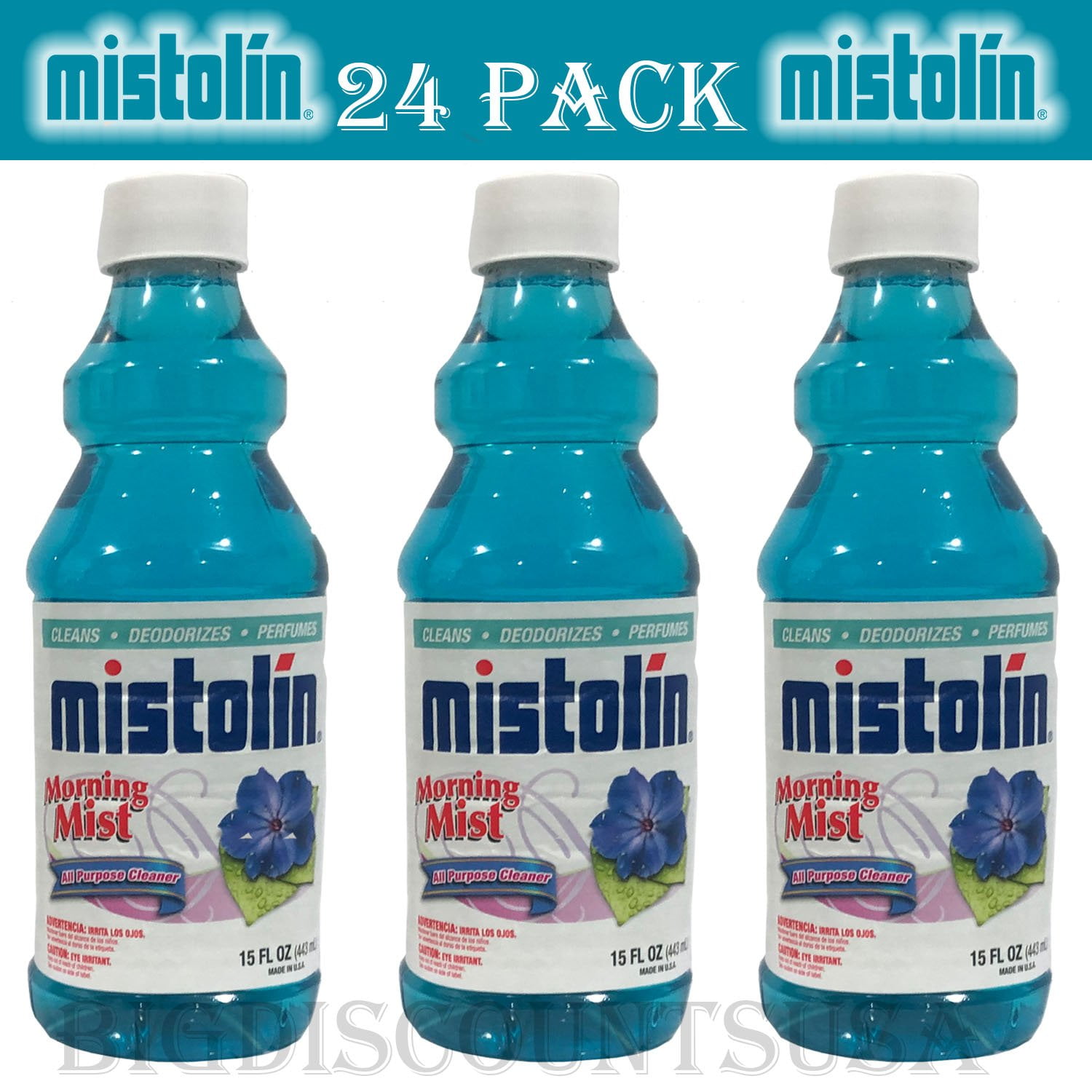 24 Pack Mistolin General All Purpose Cleaning Solution Kit Morning Mist ...