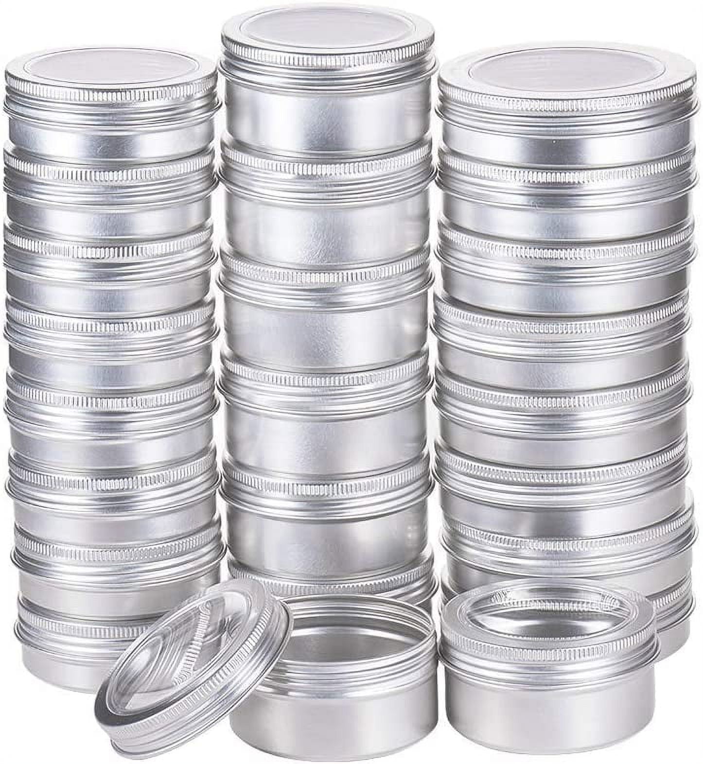 24 Pack Mixed Size Tin Cans Screw Top Round Aluminum Cans Screw Lid ...