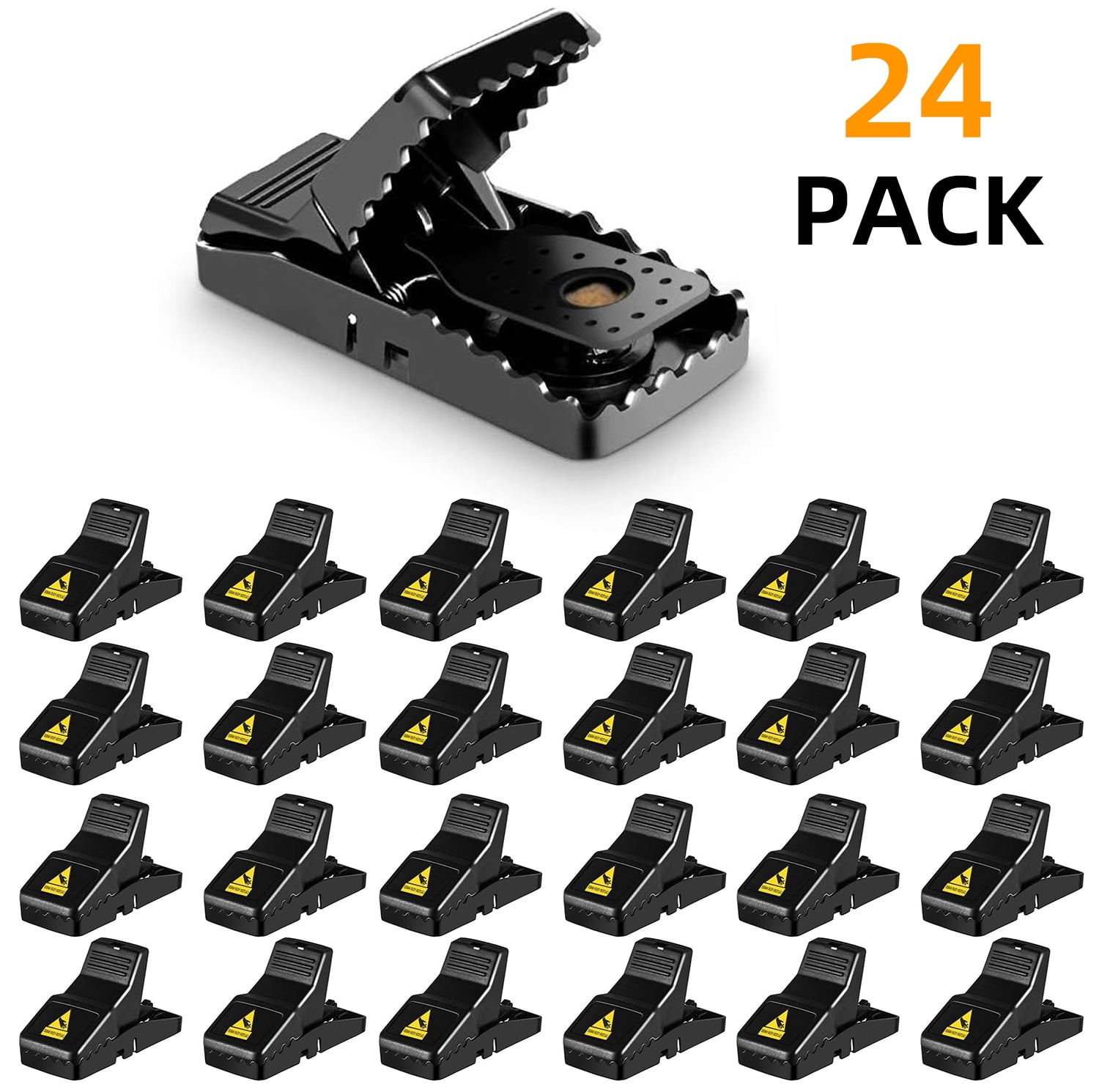 24 Pack Mouse Traps Indoor For Home, Reusable Snap Traps For Mice ...