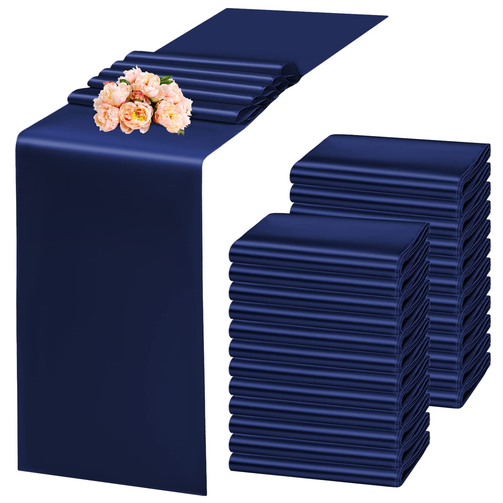 24 Pack Navy Blue Table Runners 12x72 Inch Navy Blue Table Runner Navy ...