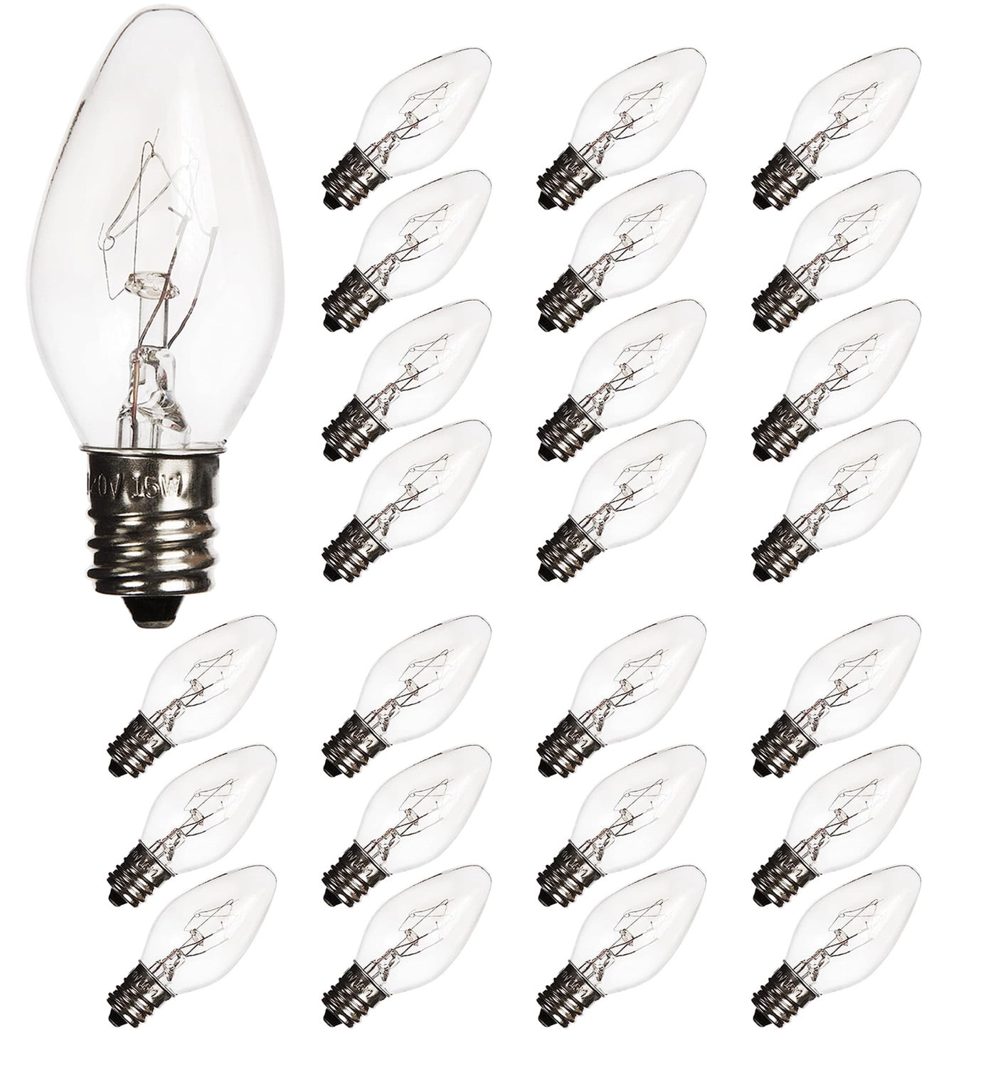 24 Pack OHLGT Salt Lamp Light Bulbs 120V, 15 Watt, Himalayan Salt Lamp ...