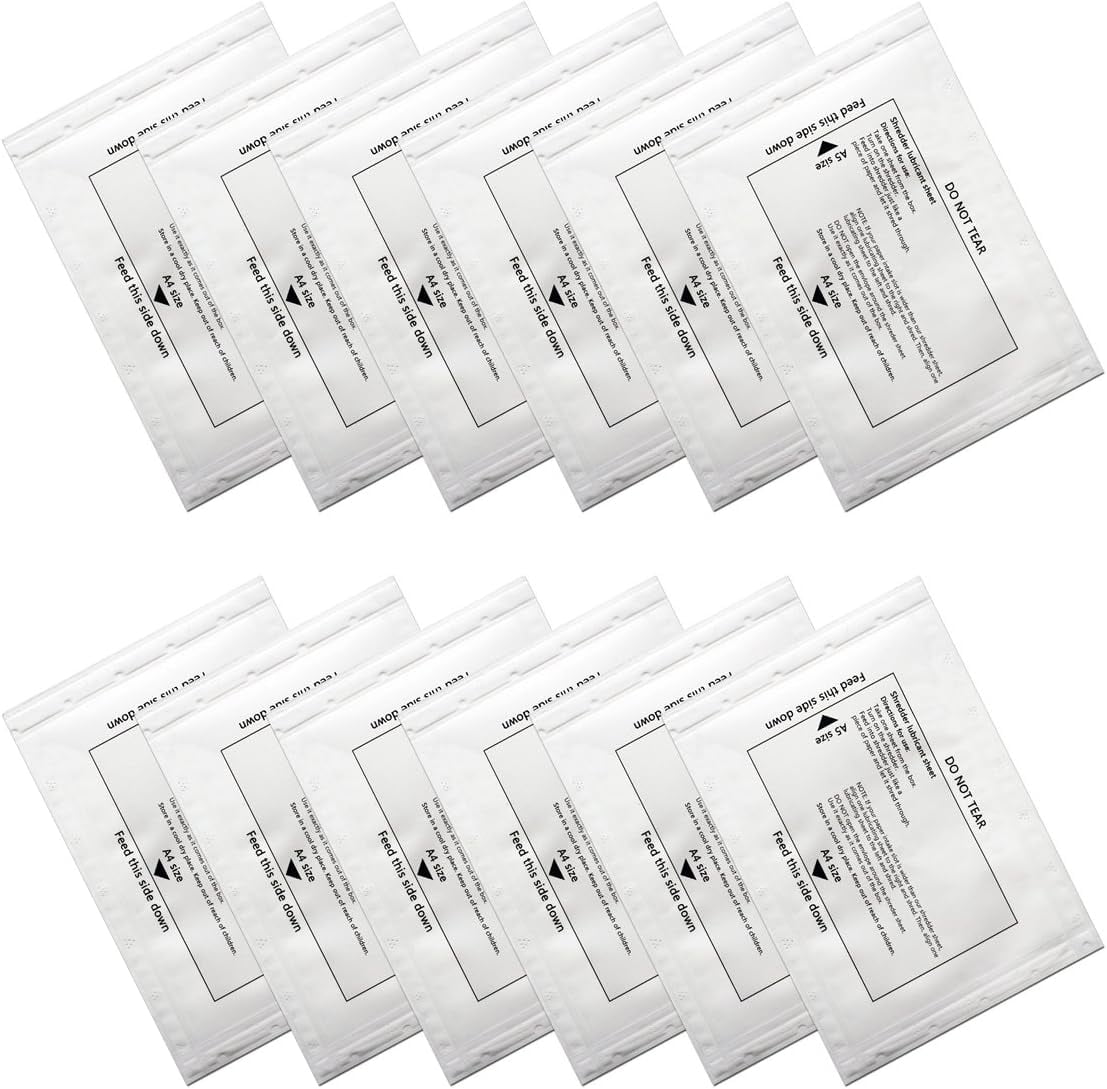 24 Pack Paper Shredder Lubricant Sheets, Paper Shredder Sharpening ...