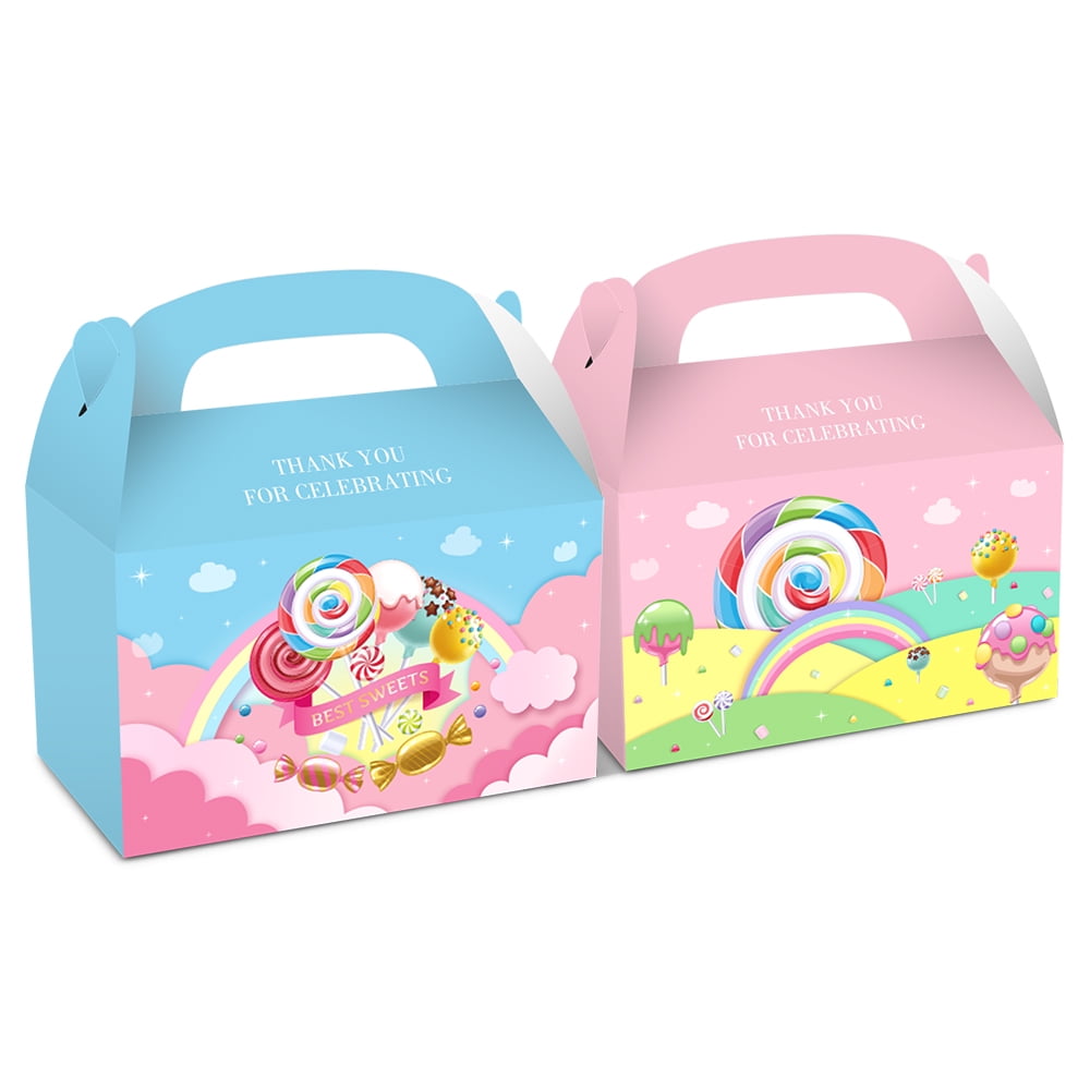 24 Pack Party Favor Boxes, Candyland Gift Treat Bags, Candy Land Themed ...