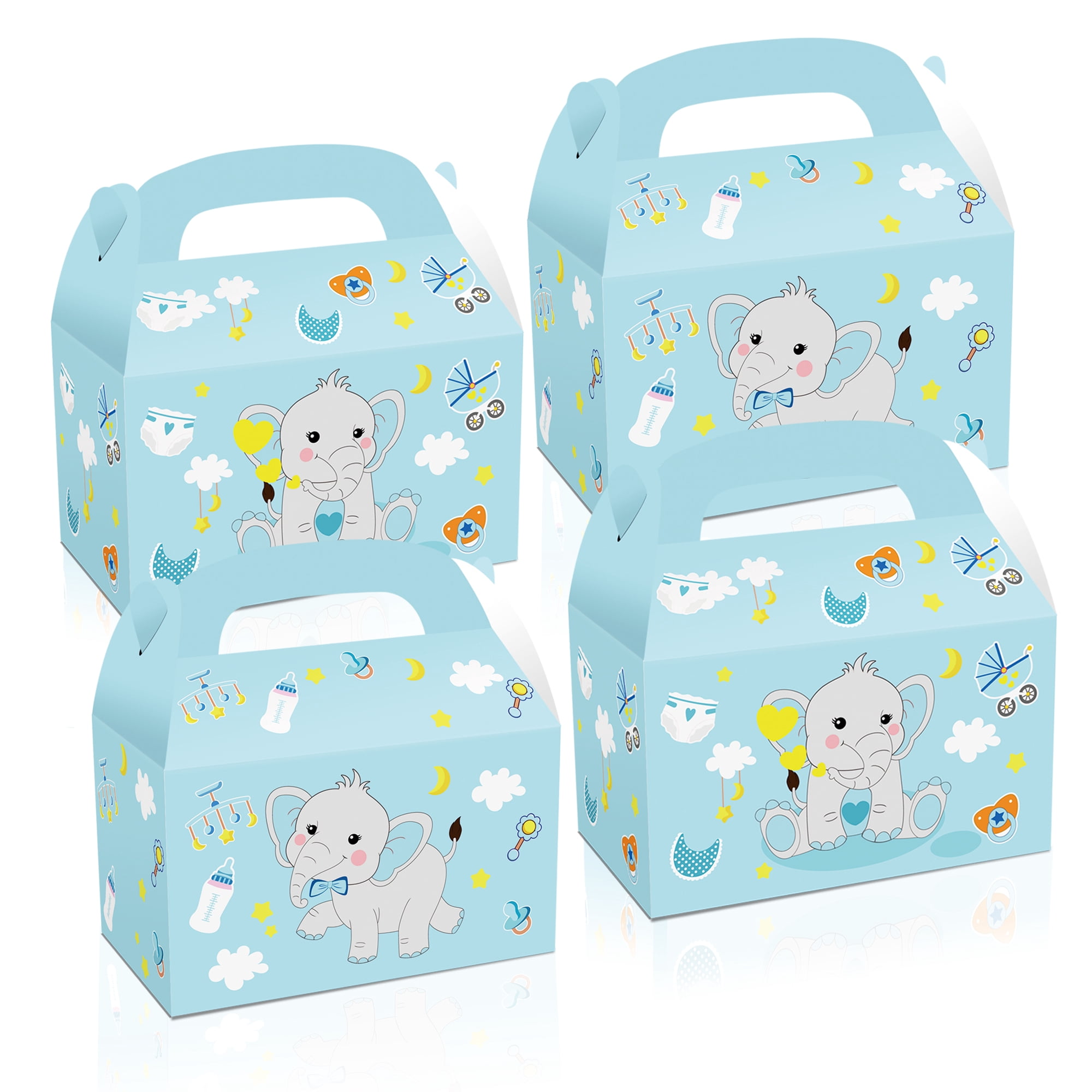 24 Pack Party Favor Boxes, Cute Elephant Treat Bags, Gable Boxes for ...