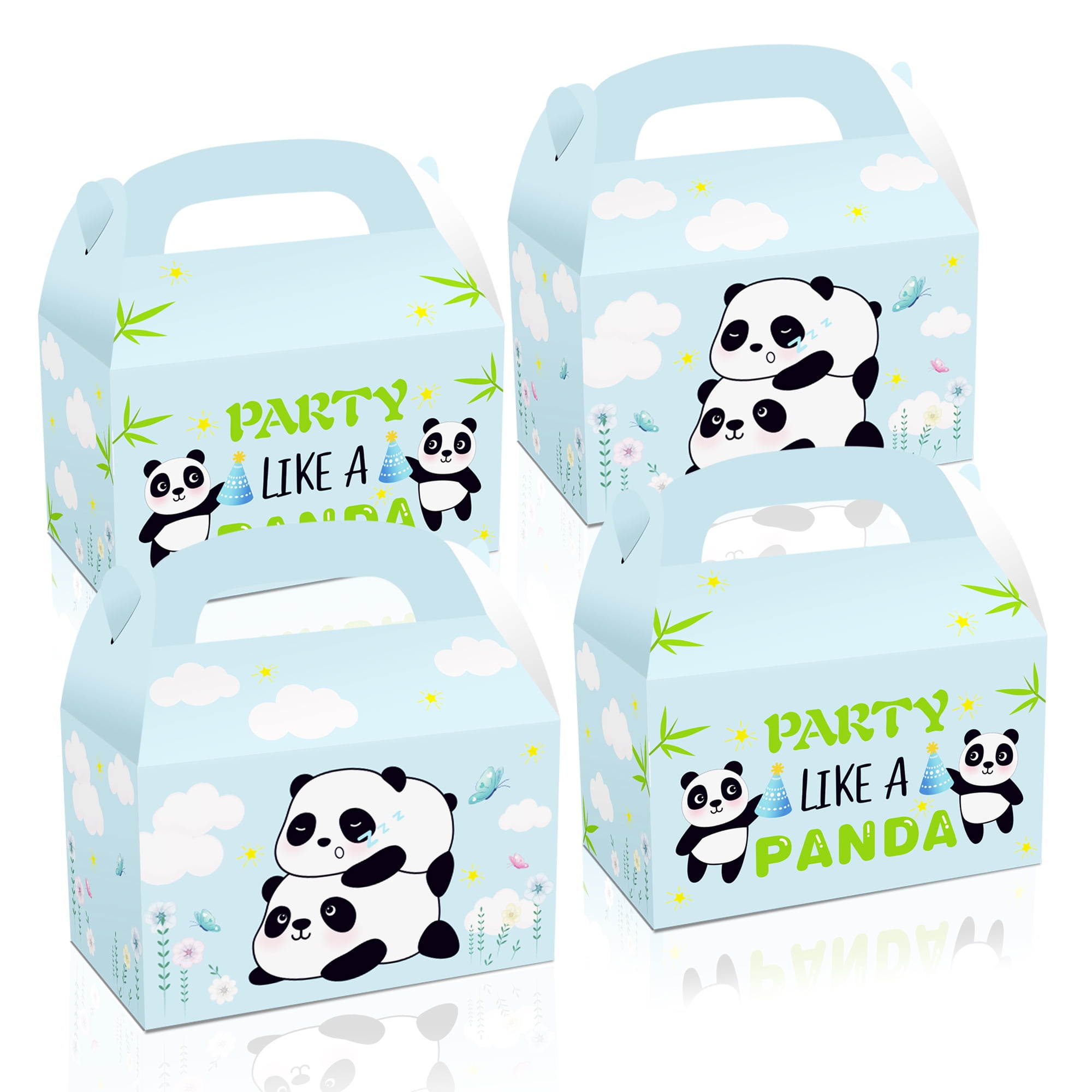 24 Pack Party Favor Boxes, Cute Panda Treat Bags, Gable Boxes for Kids ...