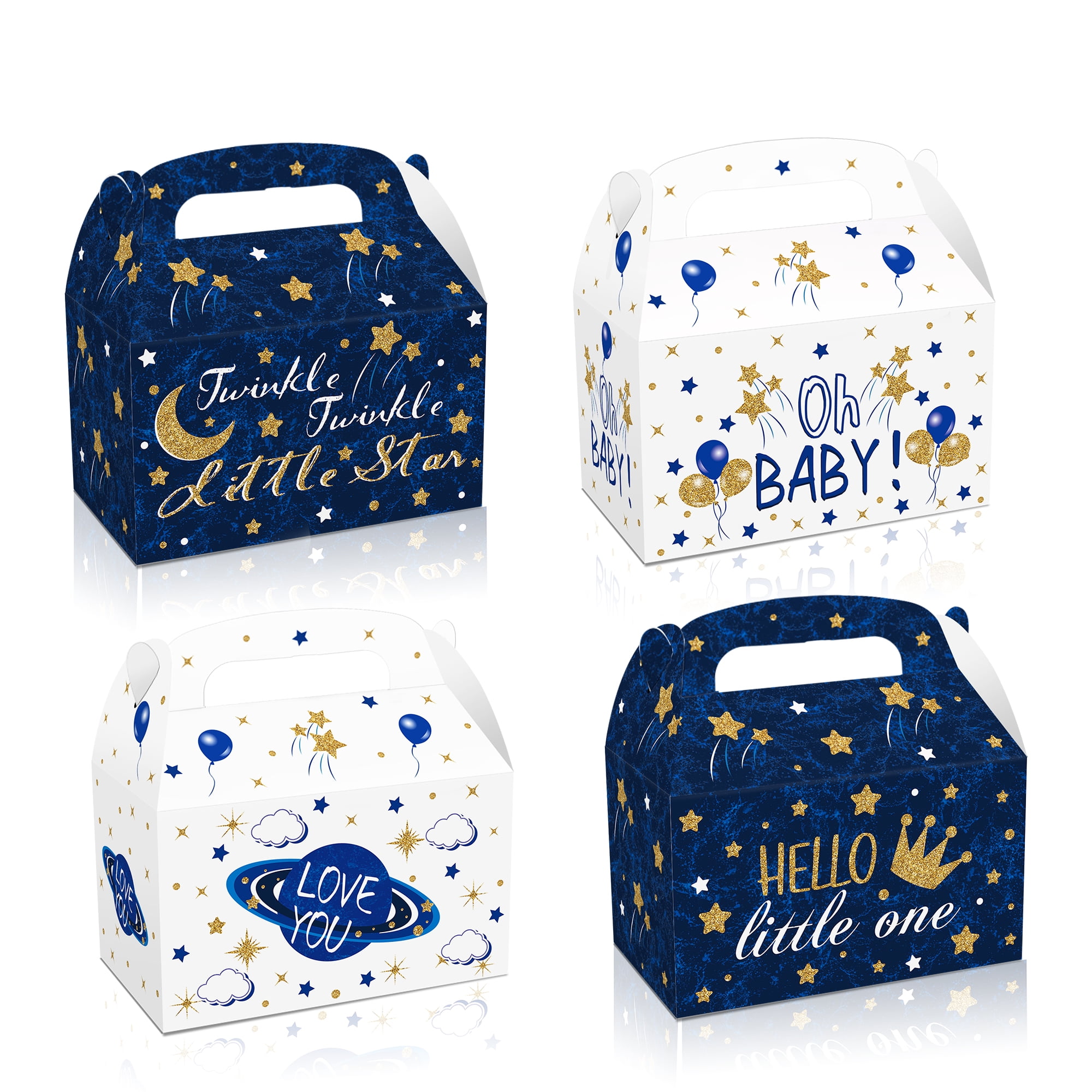 24 Pack Party Favor Boxes, Oh Baby Gift Treat Bags, Gable Boxes for ...