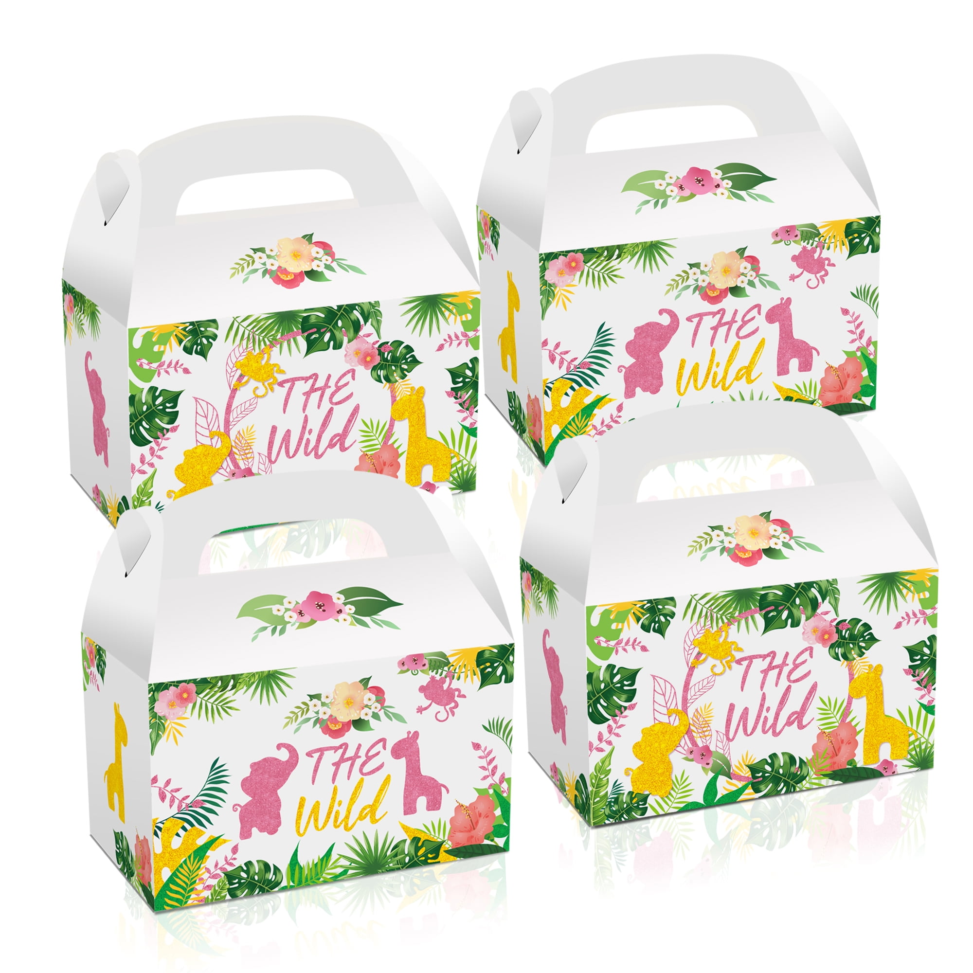 24 Pack Party Favor Boxes, Safari Two Wild One Gift Treat Bags, Jungle ...