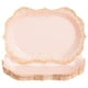 24-Pack Pink Disposable Serving Trays, Gold Foil Polka Dotted Party ...