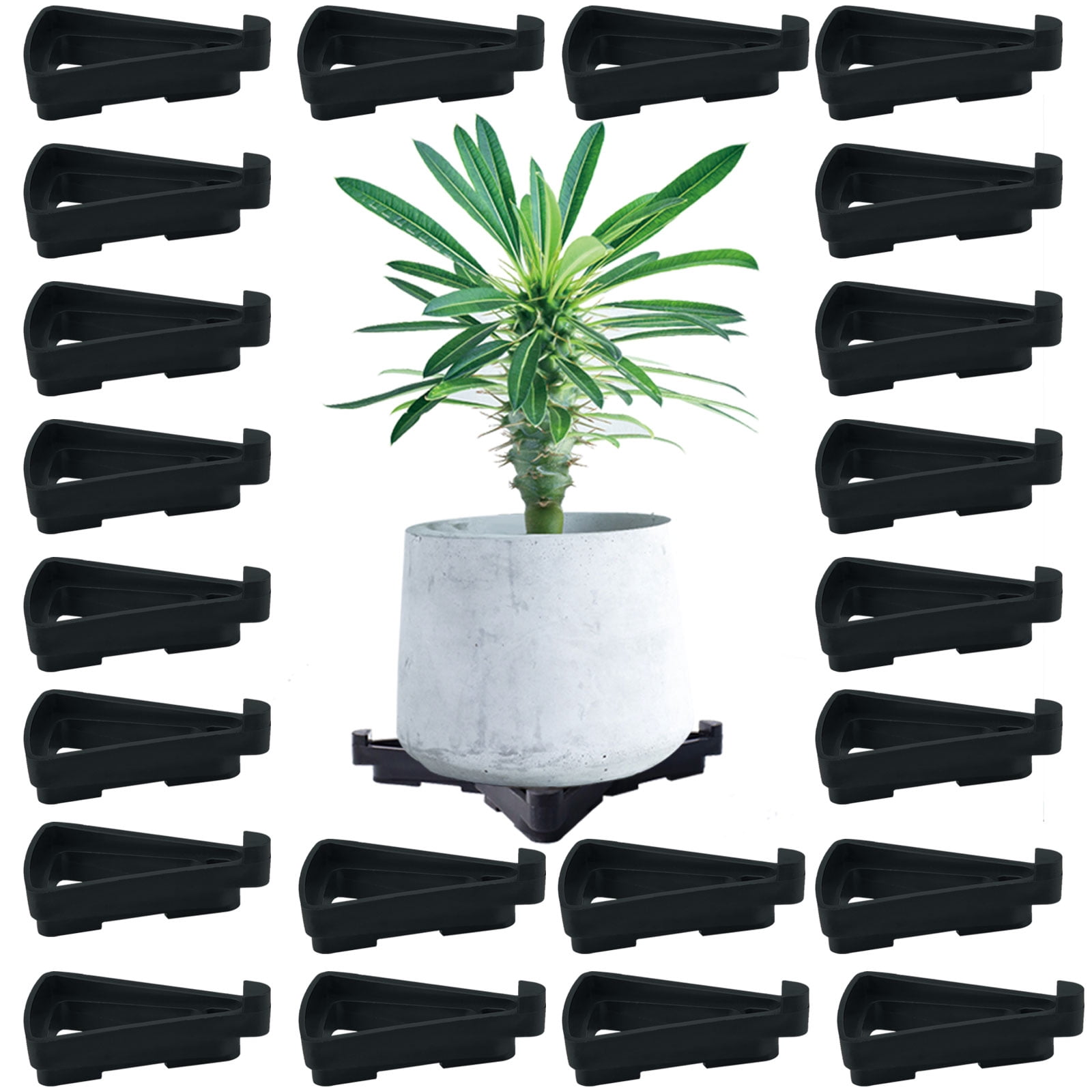 24 Pack Plant Pot Feet, Non Slip Pot Lifter Supports, Invisible ...