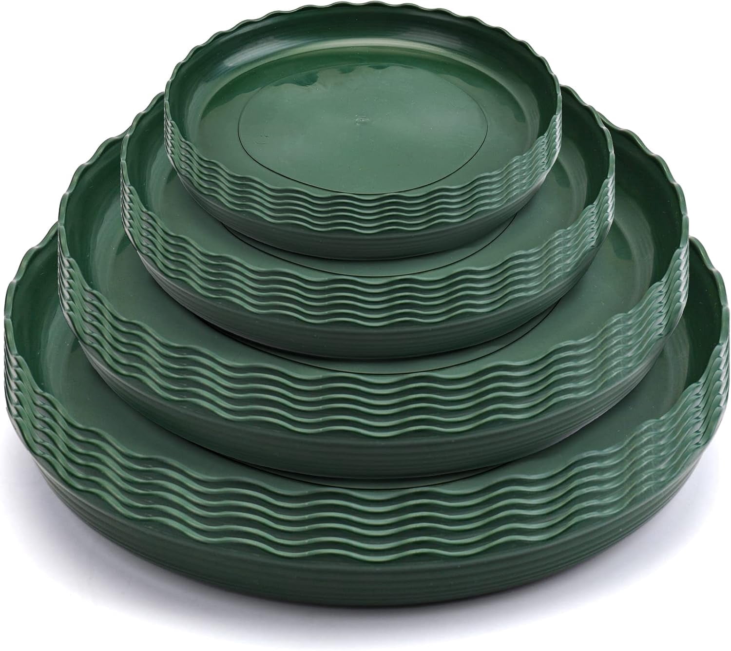 24 Pack Plant Saucer, Plastic Plant Saucer Drip Trays, Flower Pot Set ...