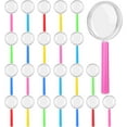 24 Pack Plastic Magnifying Glasses 6 Color Hand Held Magnifying Glasses ...