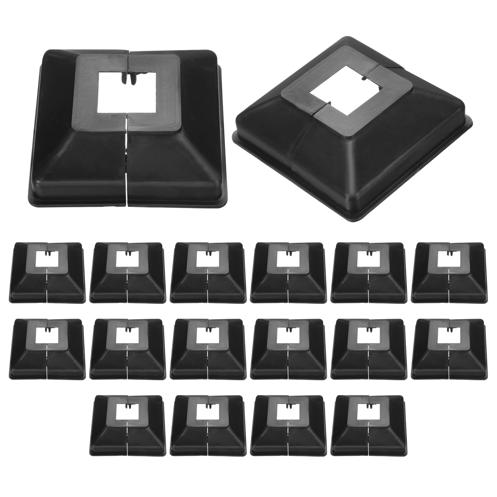 24 Pack Post Base Cover, 3.5x3.25 (Internal Size 1x1) Split Style Post ...
