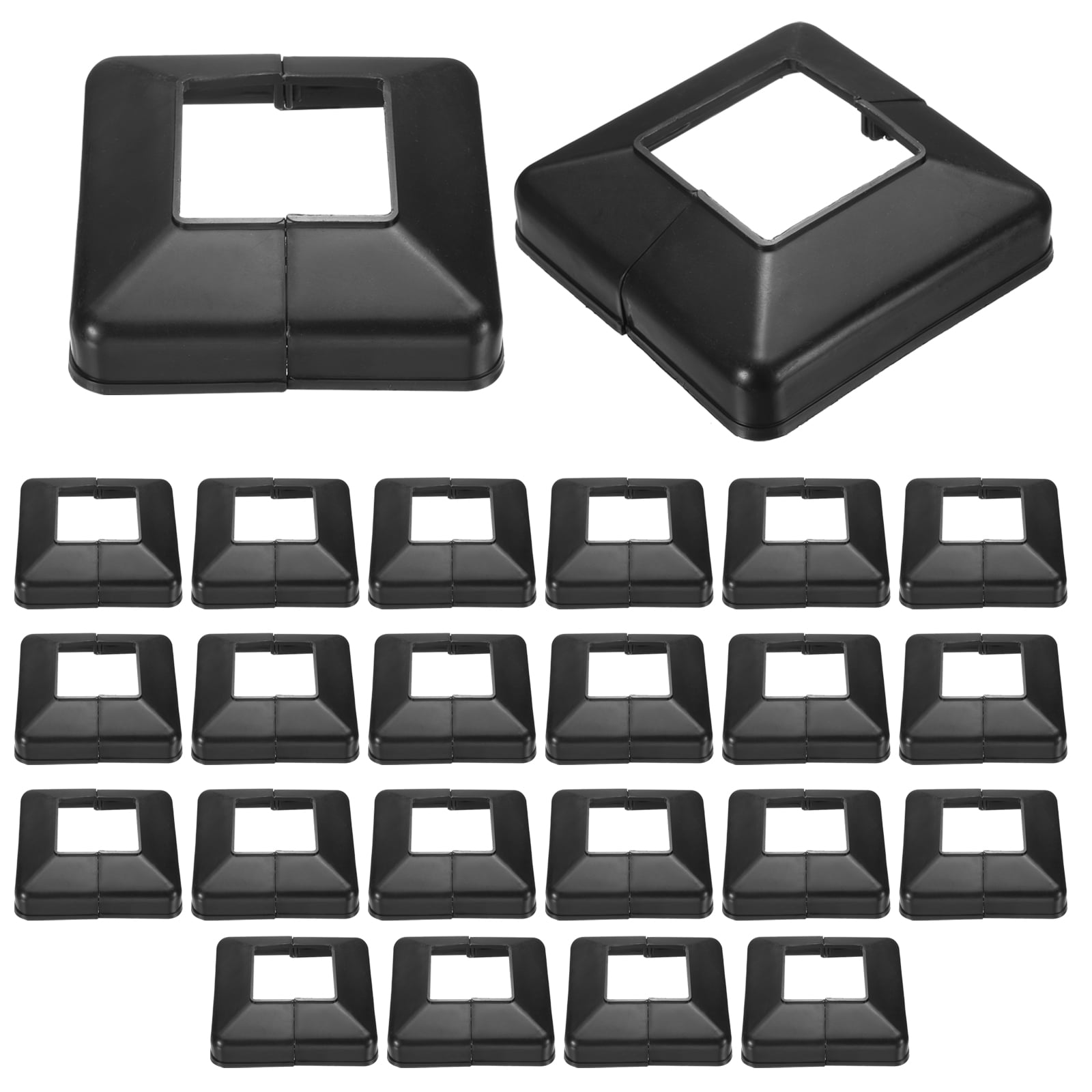 24 Pack Post Base Cover, 4.25x4 (Internal Size 2x2) PVC Split Style ...