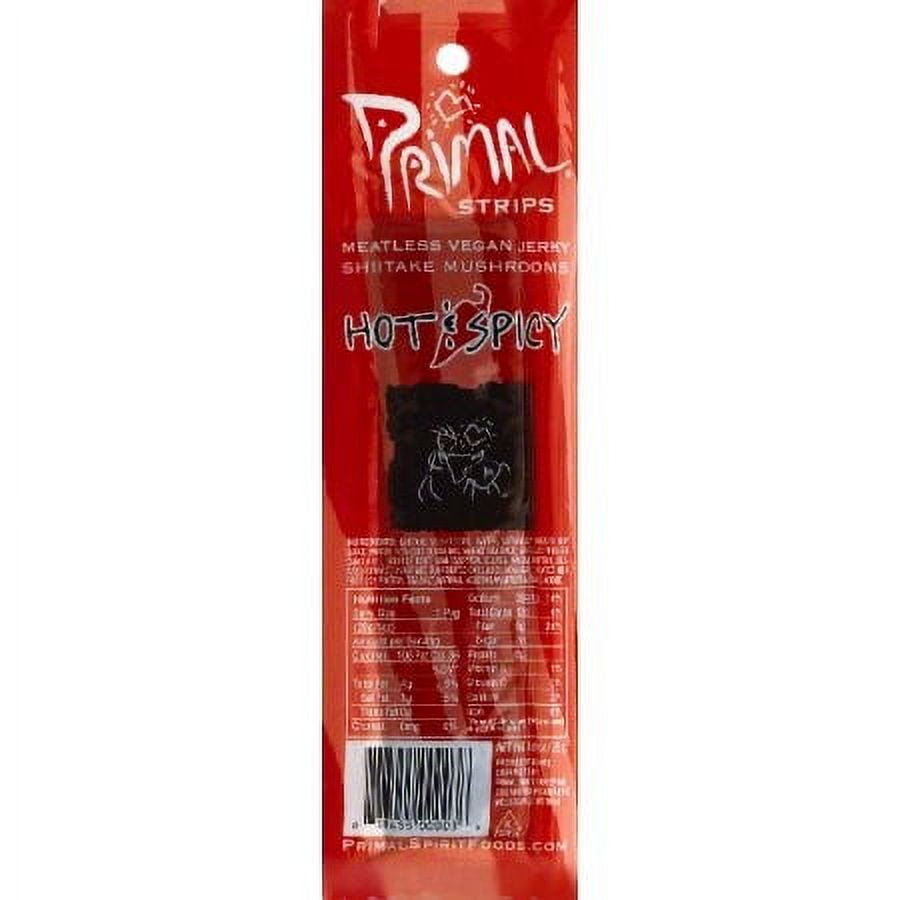 (24 Pack)Primal Strips Vegan Jerky Meatless Shiitake Mushrooms Hot and Spicy, 1 oz. - Walmart.com