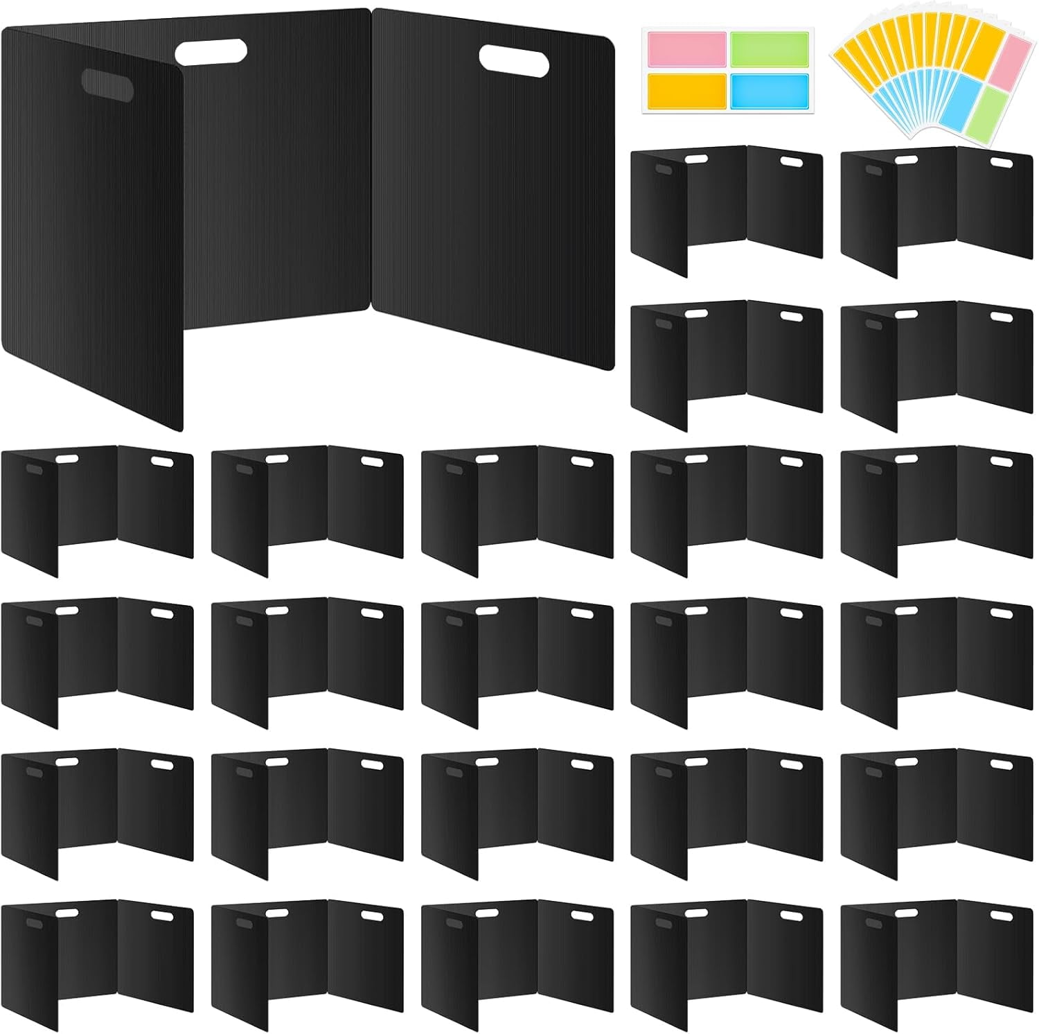 24 Pack Privacy Folders for Students - Durable & Waterproof Plastic ...