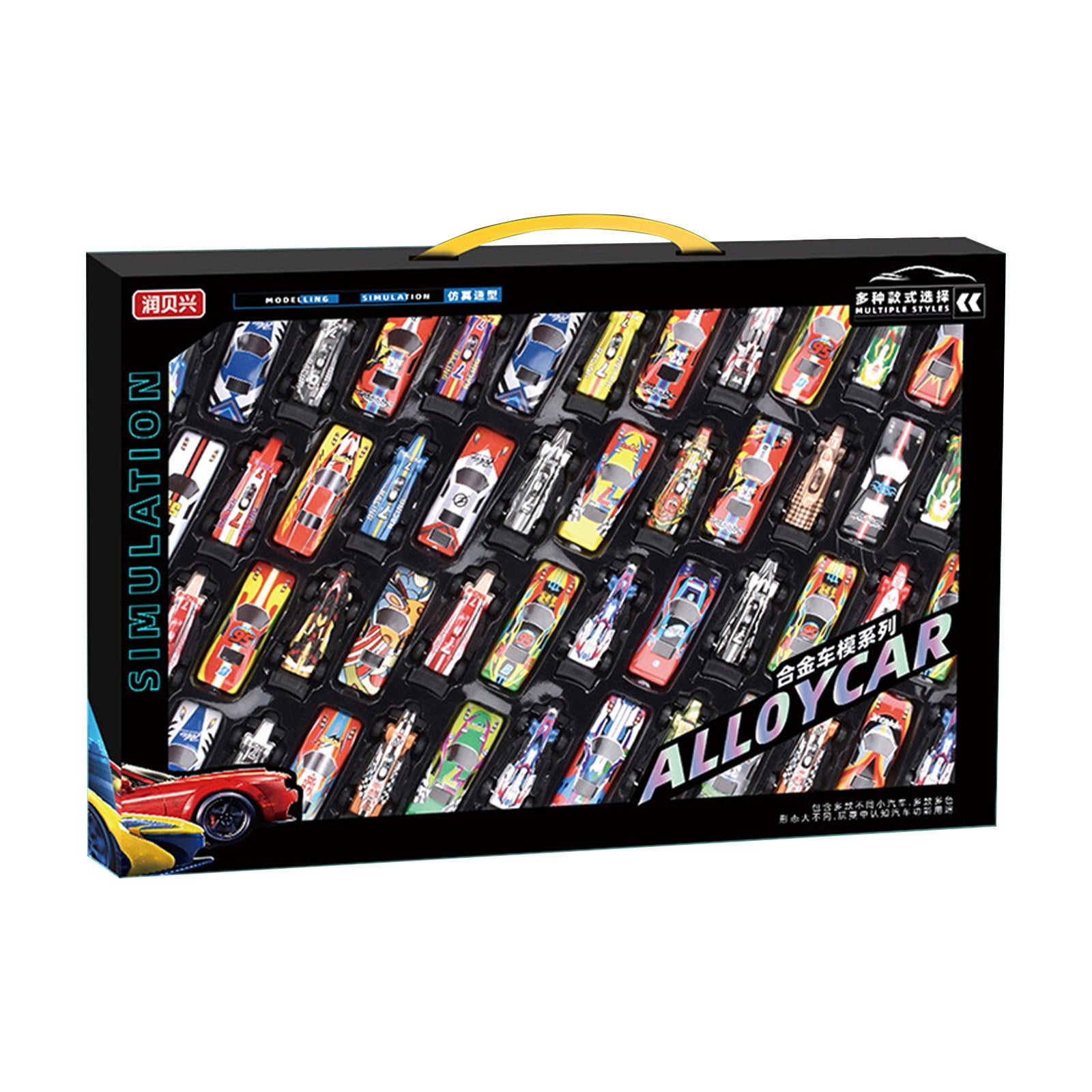 24-Pack Pull Back Race Cars, Inertial Metal Alloy Mini Vehicles ...