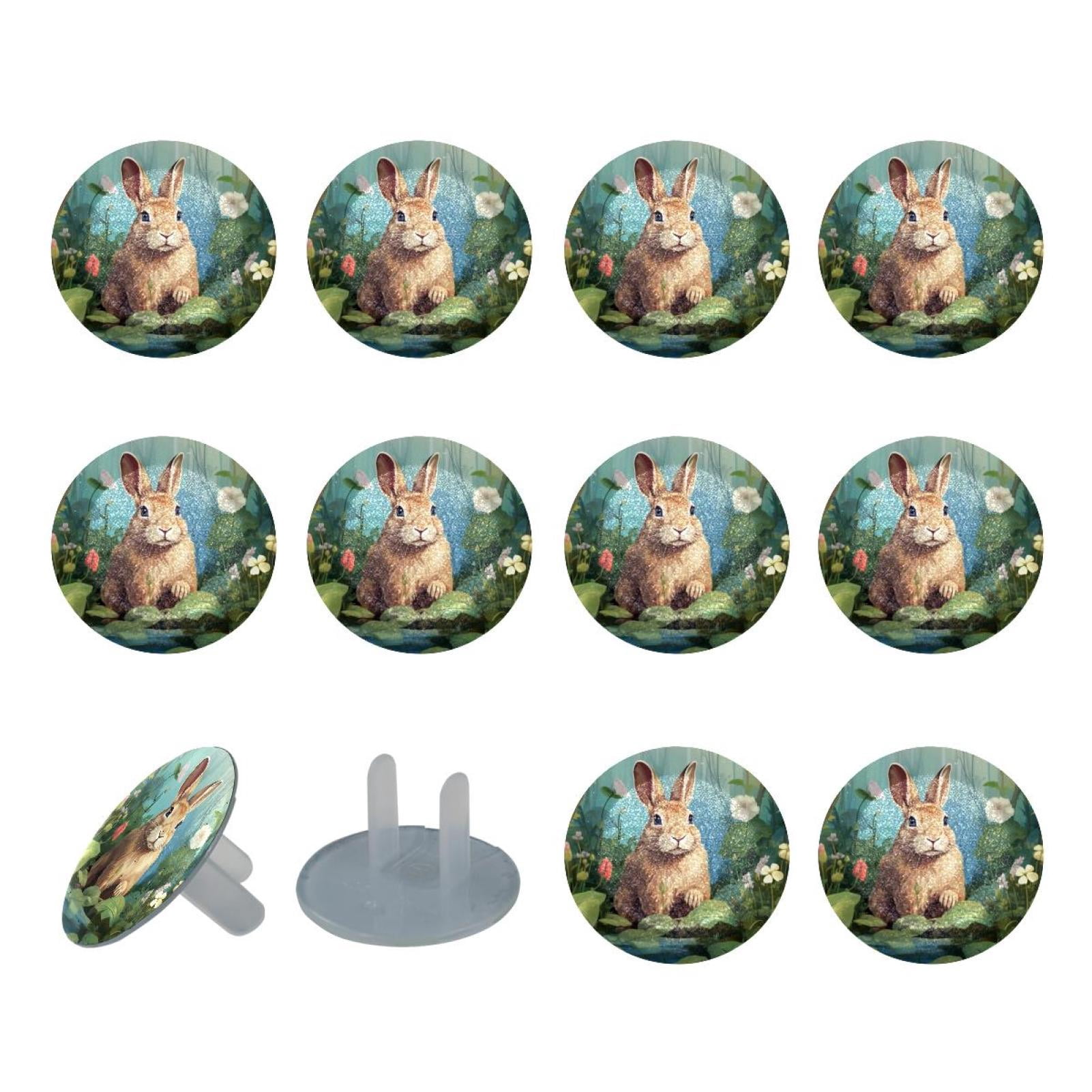 24 Pack Rabbit Bunny Outlet Covers Baby Proofing, Child Safety Plug ...