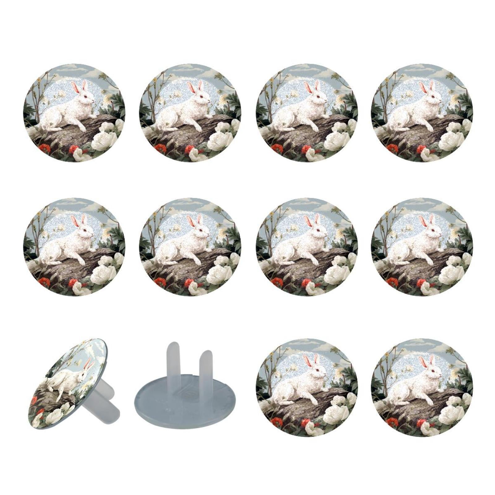 24 Pack Rabbit Bunny Outlet Covers Baby Proofing, Child Safety Plug ...