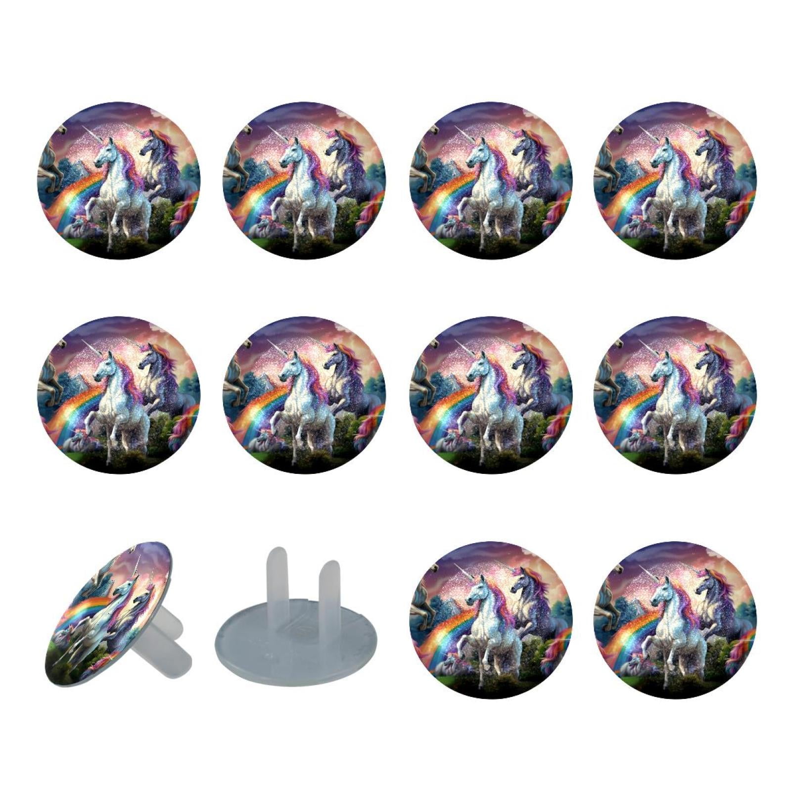 24 Pack Rainbow Unicorn Outlet Covers Baby Proofing Socket Protectors ...