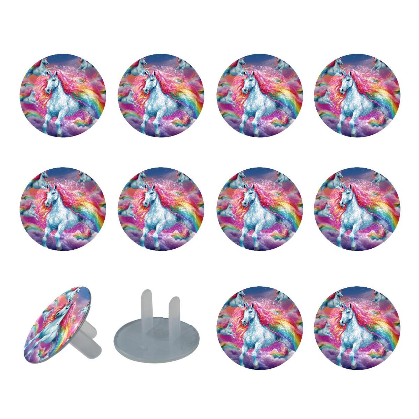 24 Pack Rainbow Unicorn Outlet Covers Baby Proofing Socket Protectors ...