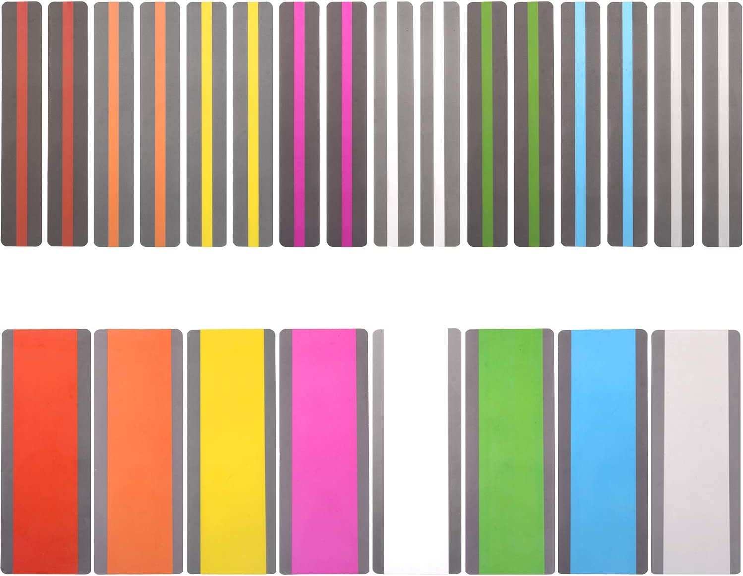 24 Pack Reading Guide Strips Highlighter Colored Overlays Bookmark Read ...