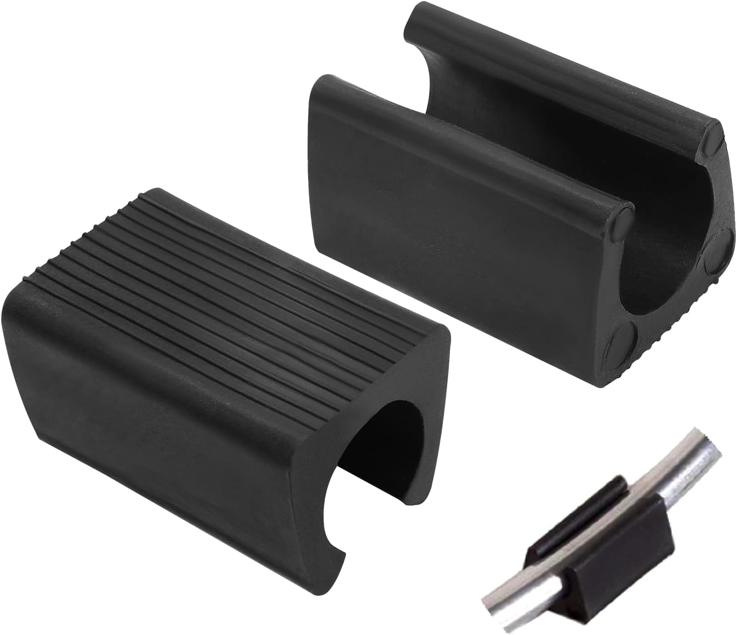 24 Pack Rectangle Plastic Furniture Feet, 8mm U Shaped Chair Legs Tips ...