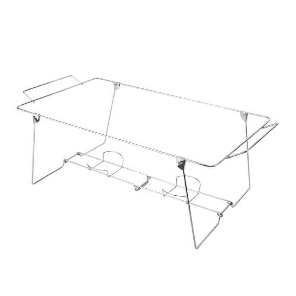 24 Pack Rectangular Chafing Wire Racks Metal Buffet Fuel/Food Tray Dish ...