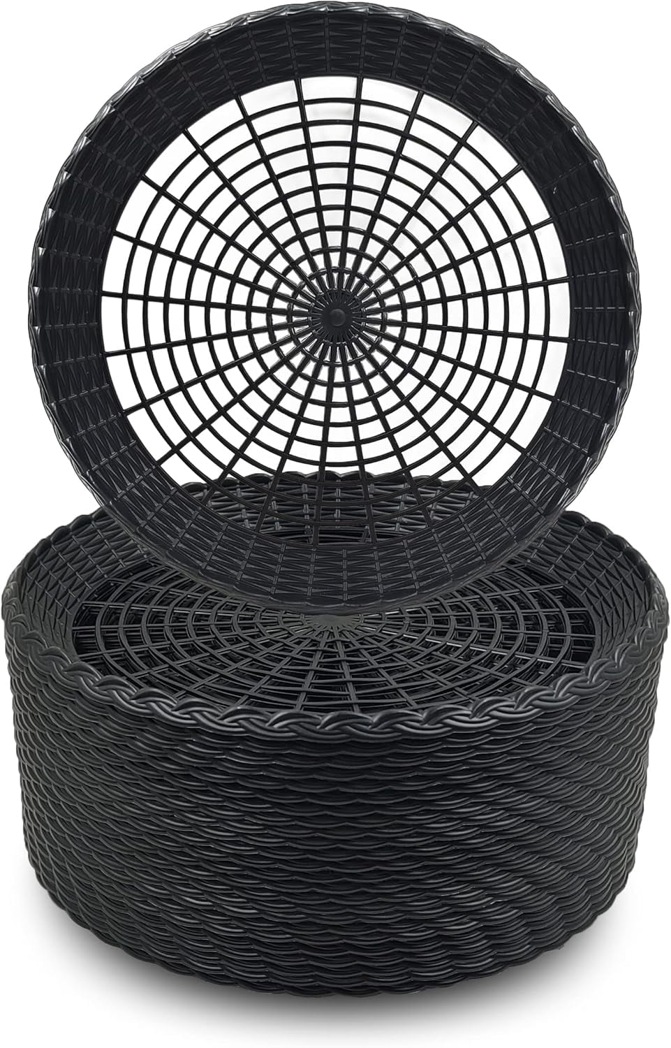 24 Pack Reusable Plastic Paper Plate Holders Heavy Duty Woven Paper ...