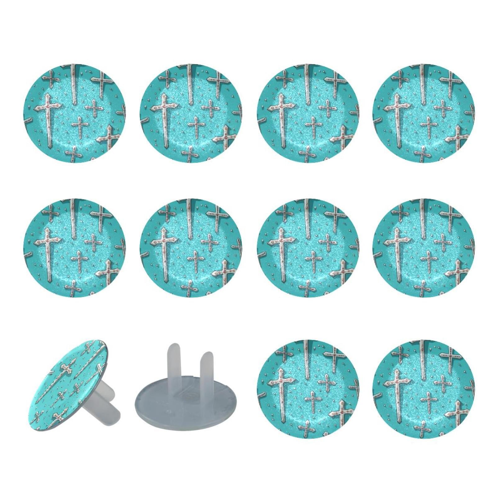 24 Pack Round Outlet Cover 2-Prong Child Safety Socket Covers ...