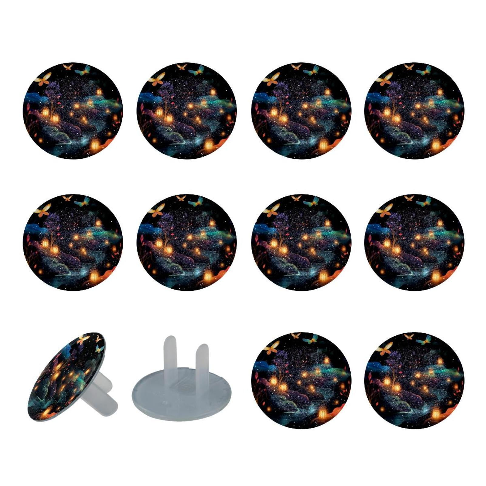 24 Pack Round Outlet Cover 2-Prong Child Safety Socket Covers ...