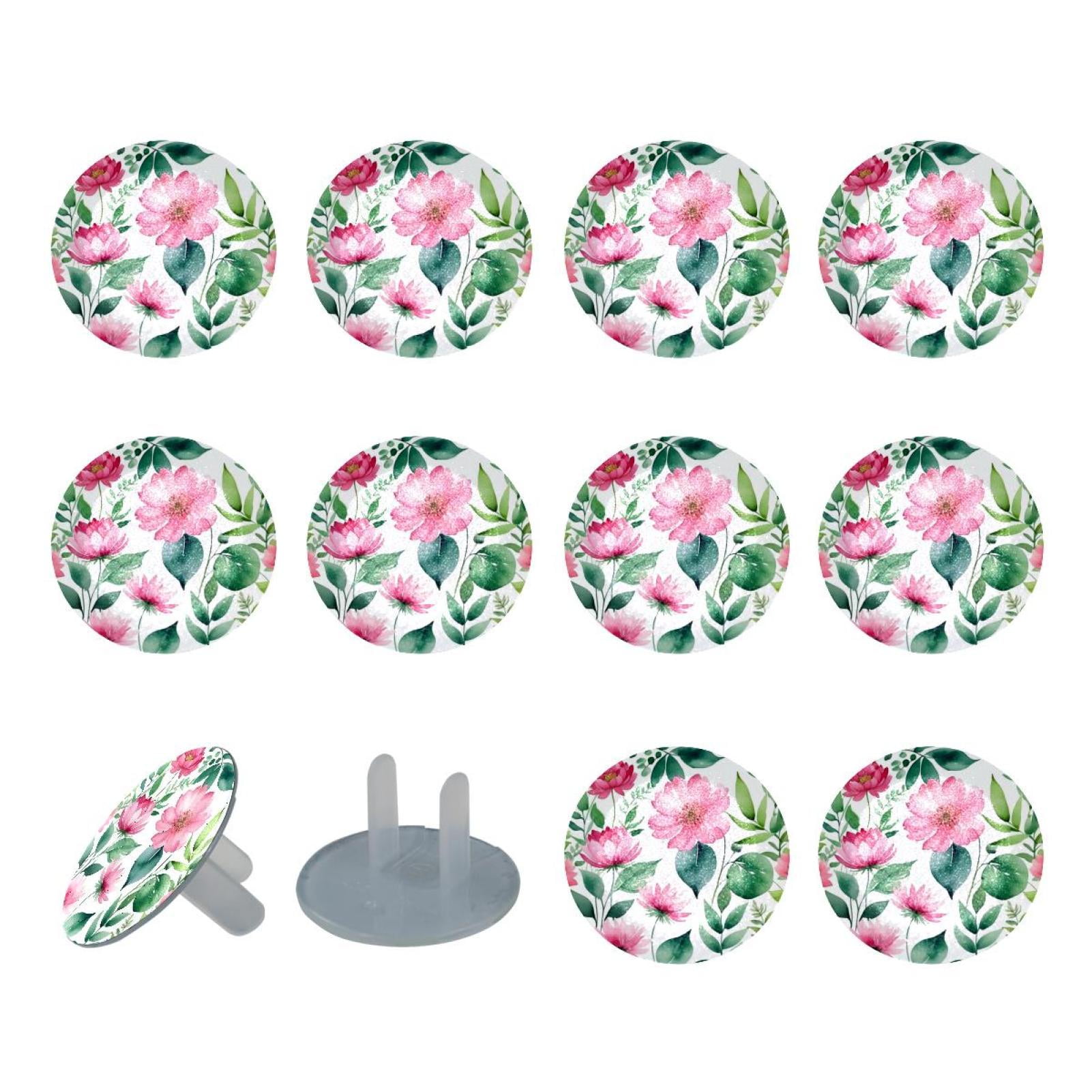 24 Pack Round Outlet Cover 2-Prong Child Safety Socket Covers ...