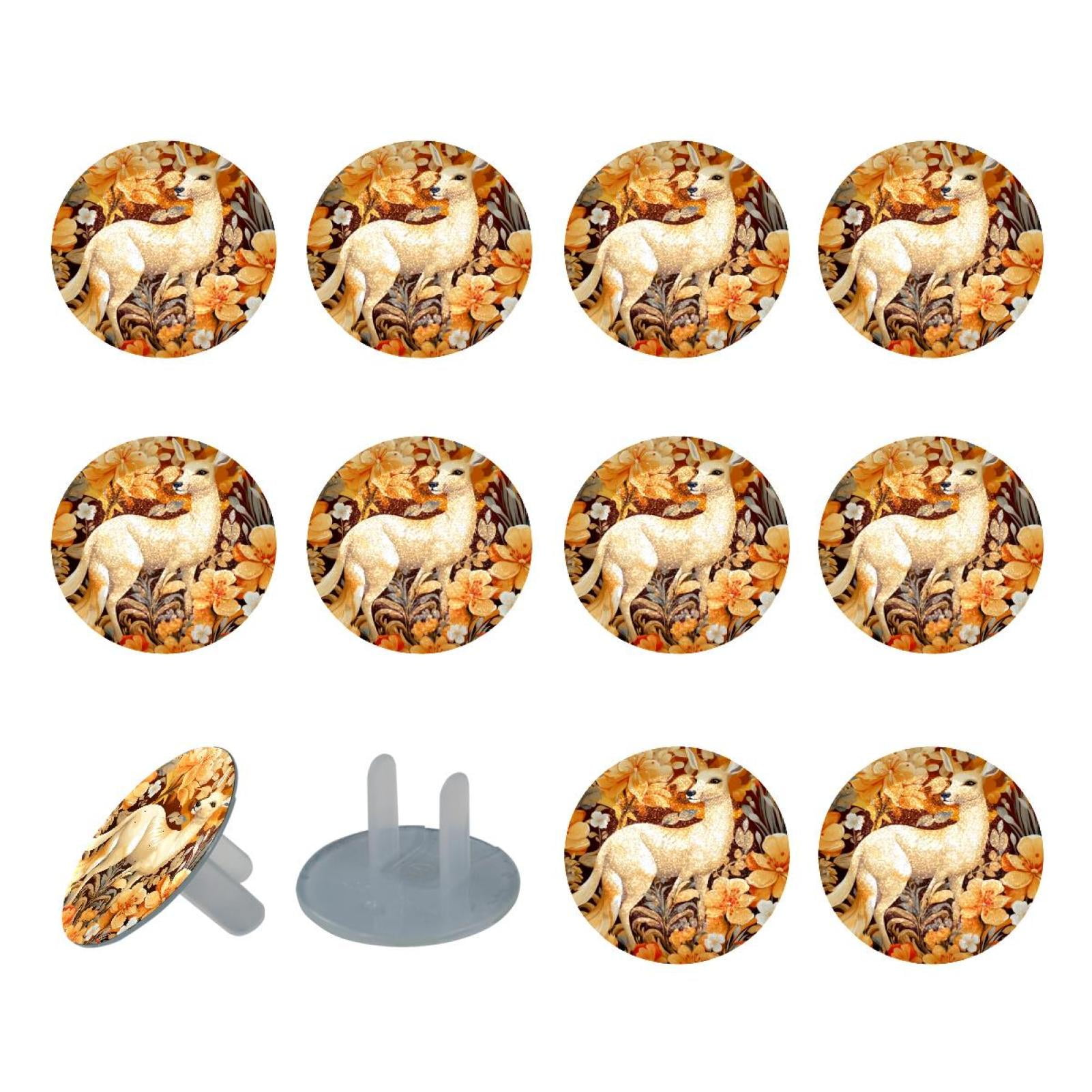 24 Pack Round Outlet Cover 2-Prong Child Safety Socket Covers ...