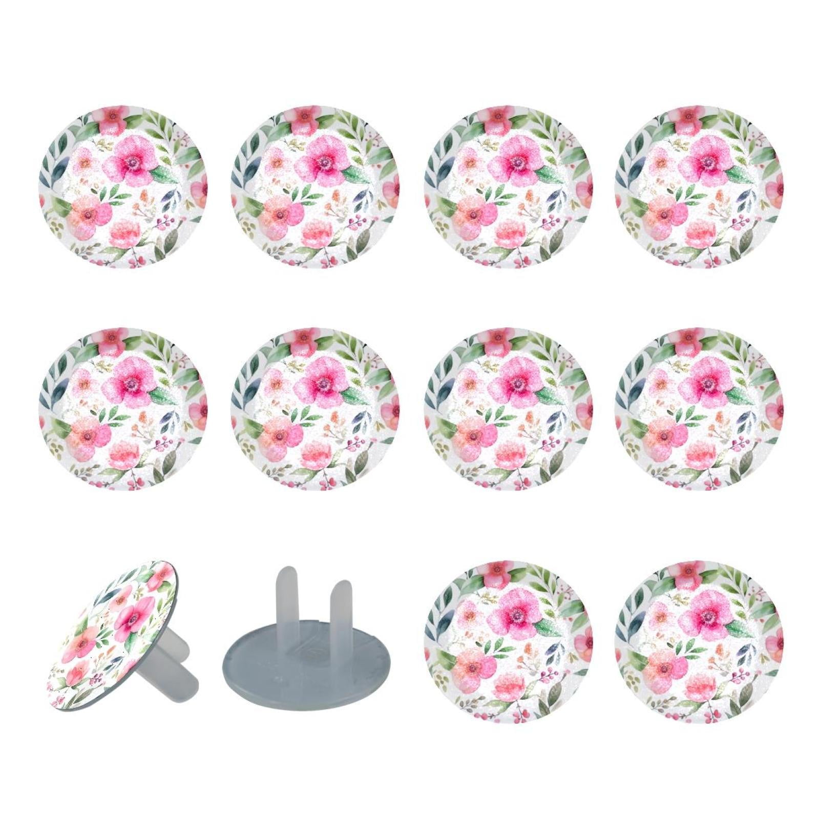 24 Pack Round Outlet Cover 2-Prong Child Safety Socket Covers ...