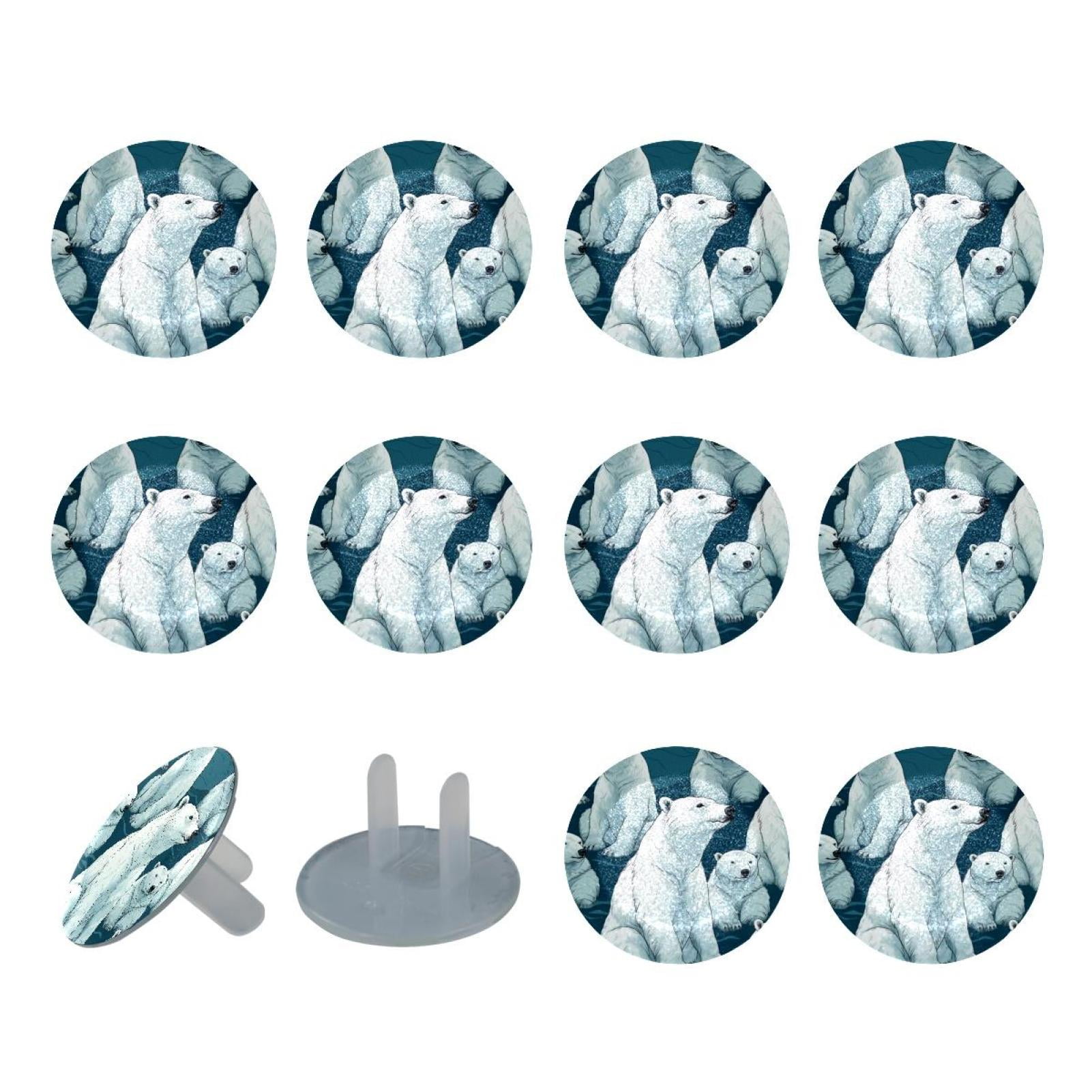 24 Pack Round Outlet Cover 2-Prong Child Safety Socket Covers ...