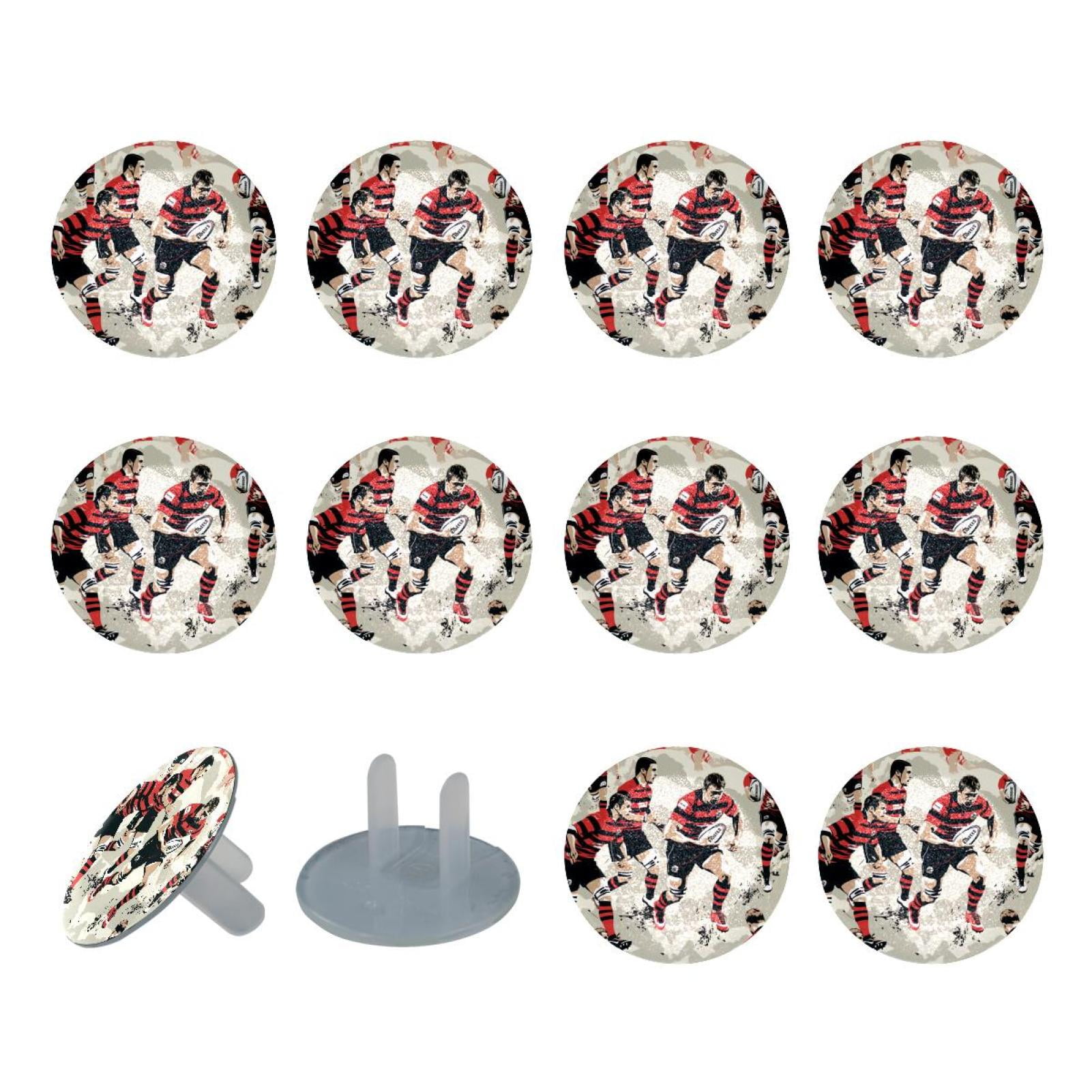 24 Pack Rugby Football Outlet Covers Baby Proofing, Child Safety Plug ...
