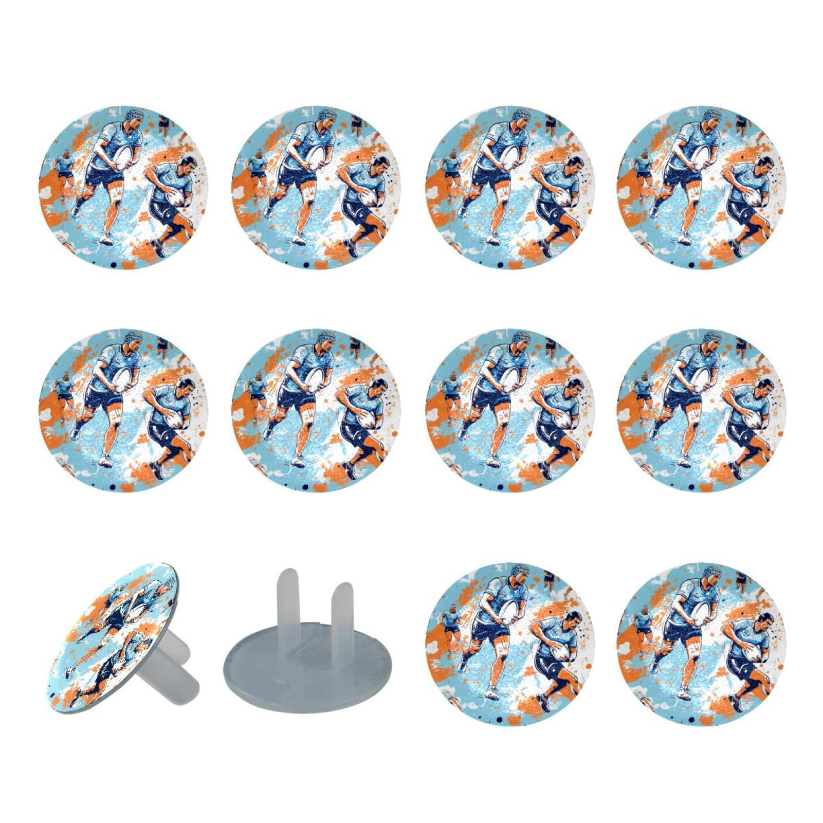 24 Pack Rugby Football Outlet Covers Baby Proofing | Secure Electric ...
