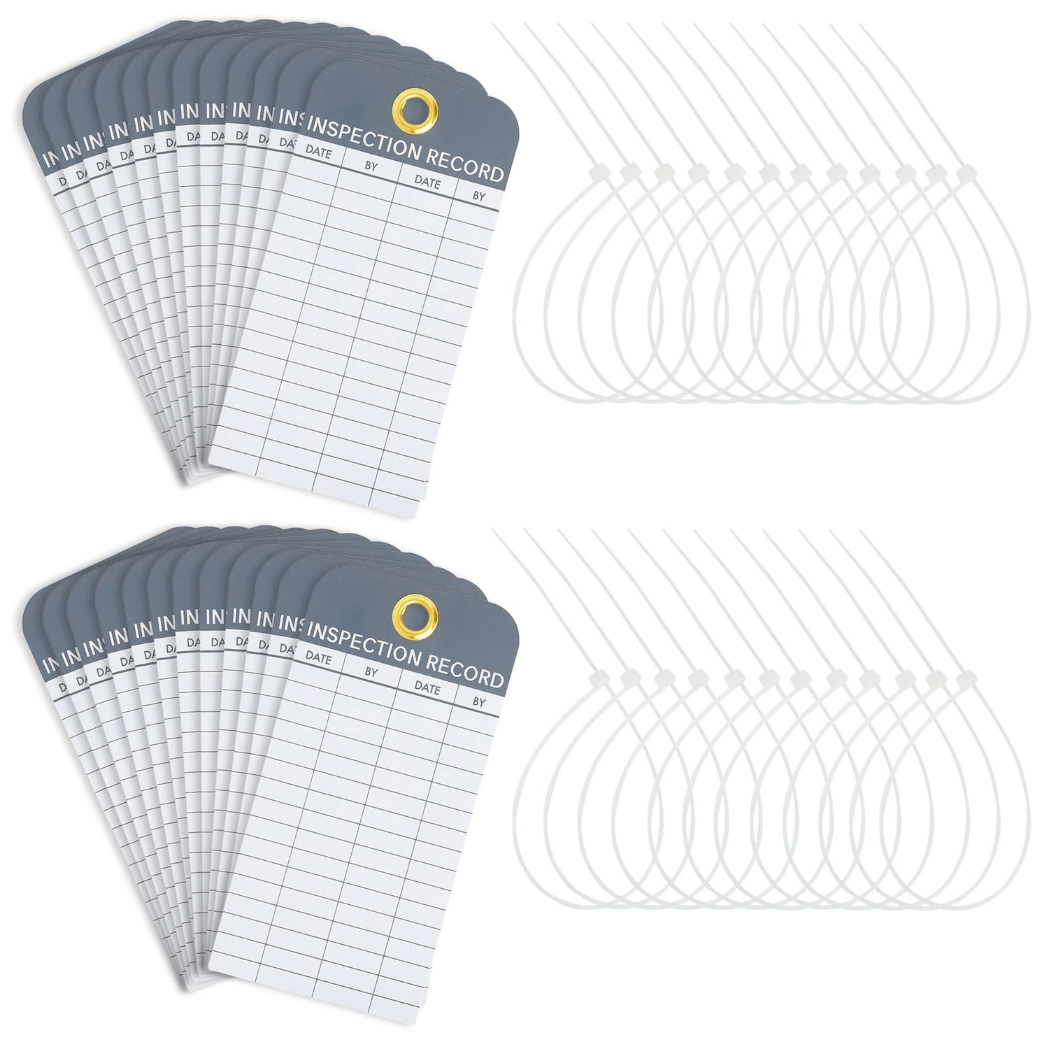 Juvale Inspection Tags for Equipment - 24-Pack, 6 x 3 in White PVC ...