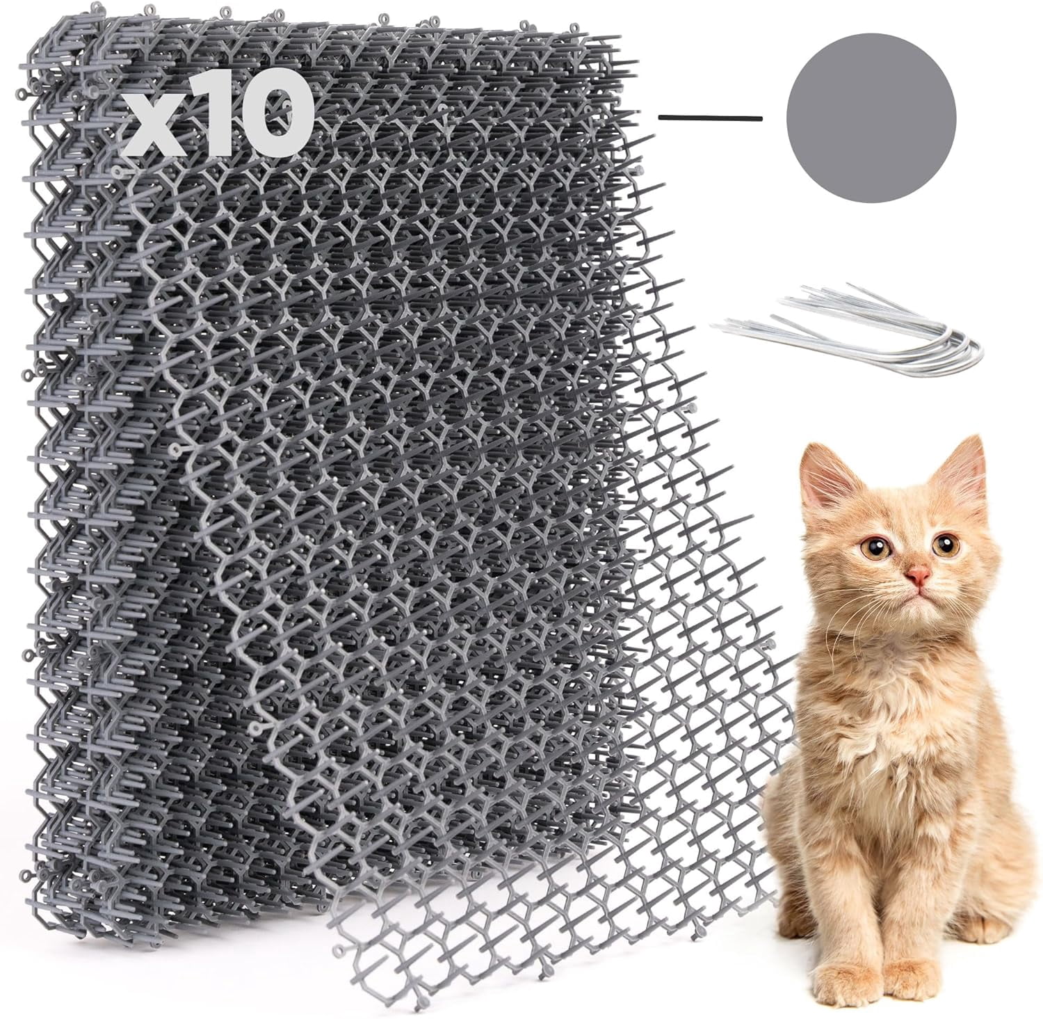 24 Pack Scat Mat for Cats - 16.5 x 13.4 Inch Cat Spikes Mat with 1 Inch ...