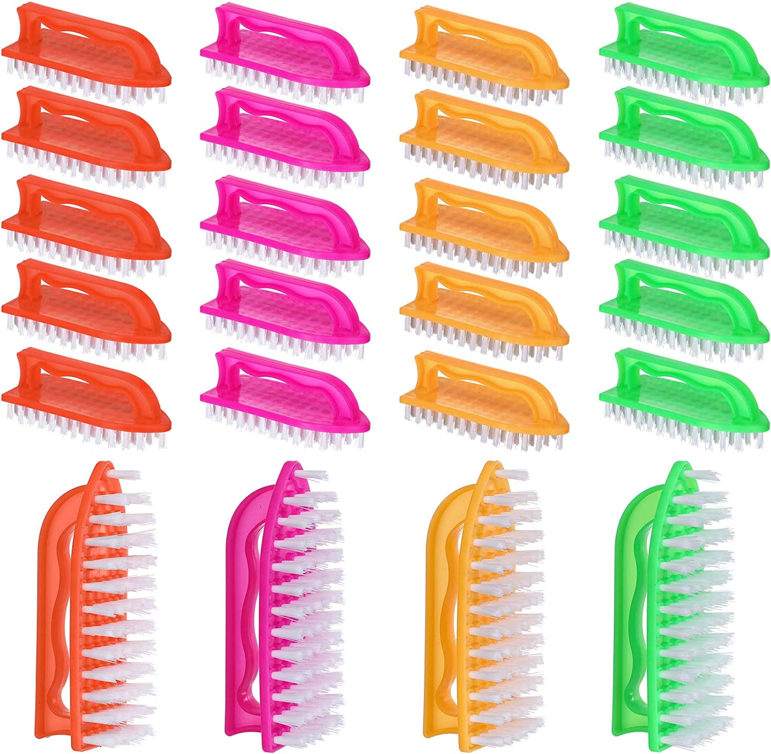 24 Pack Scrub Brushes for Cleaning Comfort Grip Stiff Bristles Cleaning ...