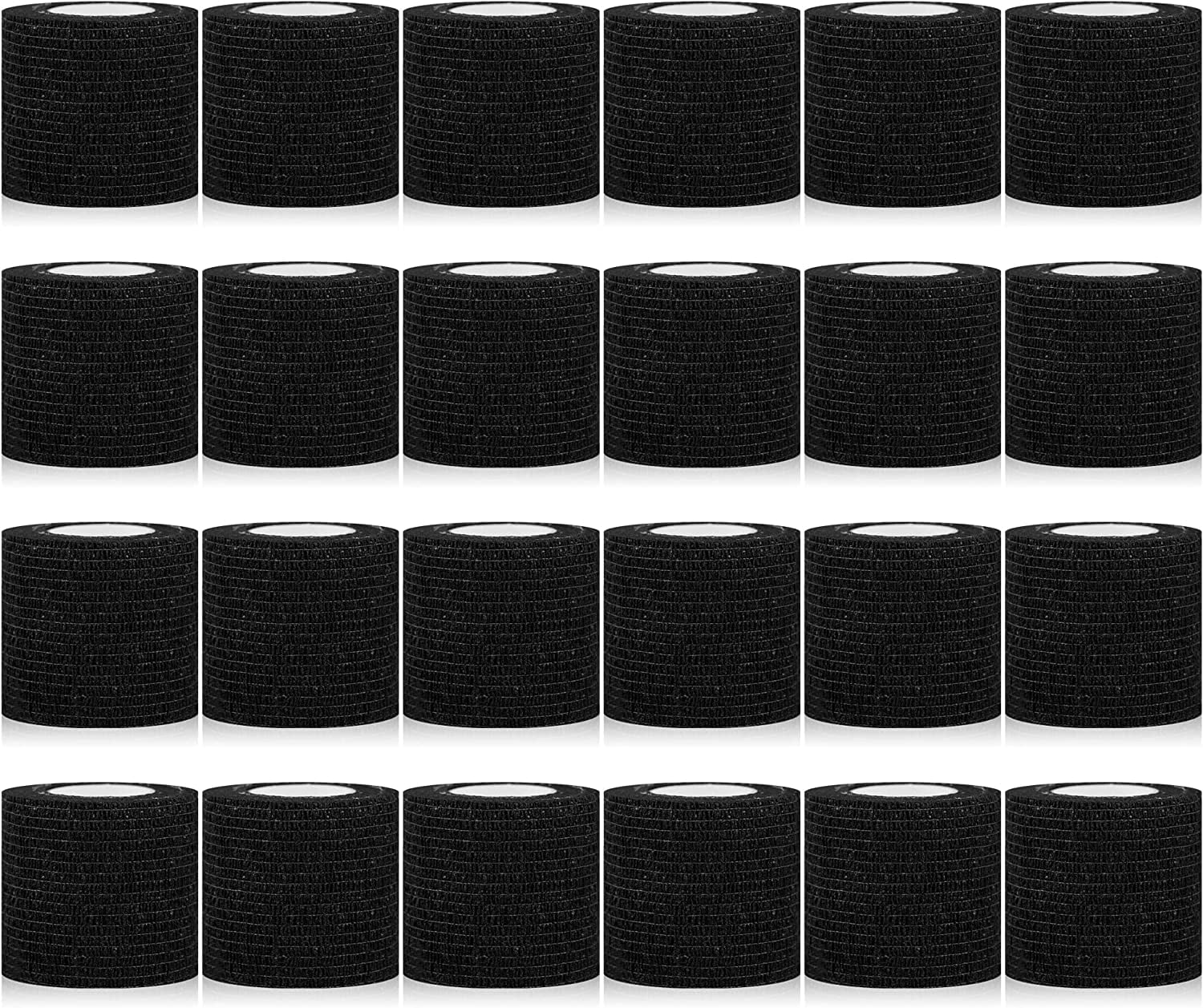 24 Pack Self Adherent Cohesive Wrap Bandages 2 Inches X 5 Yards First Aid Tape Elastic Self