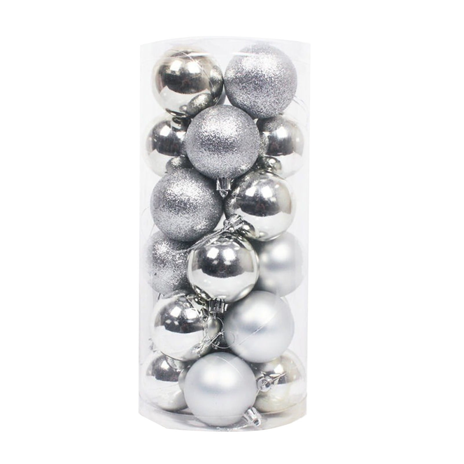 24-Pack Shatterproof Christmas Ornaments – 1.18 Inch Plastic Tree ...