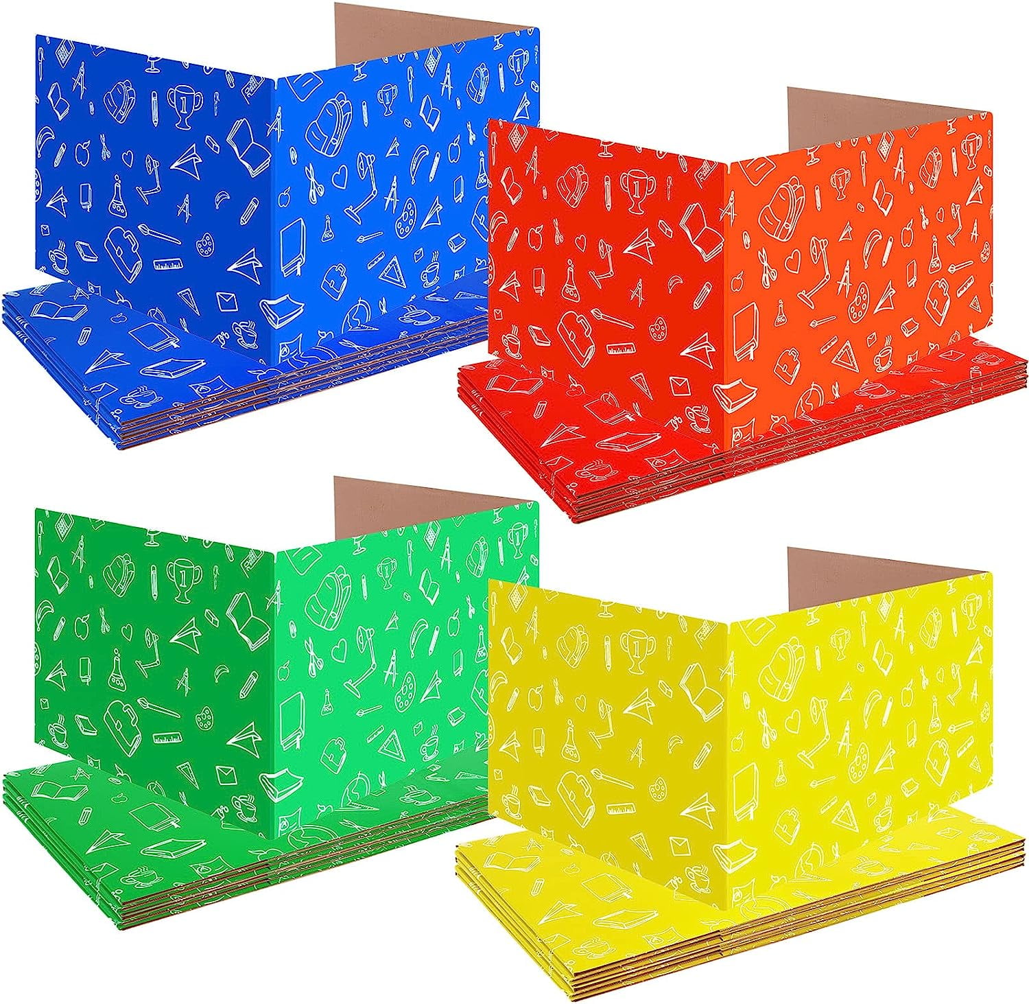 24 Pack Shields for Student Desks Test Desktop Dividers Large Privacy ...